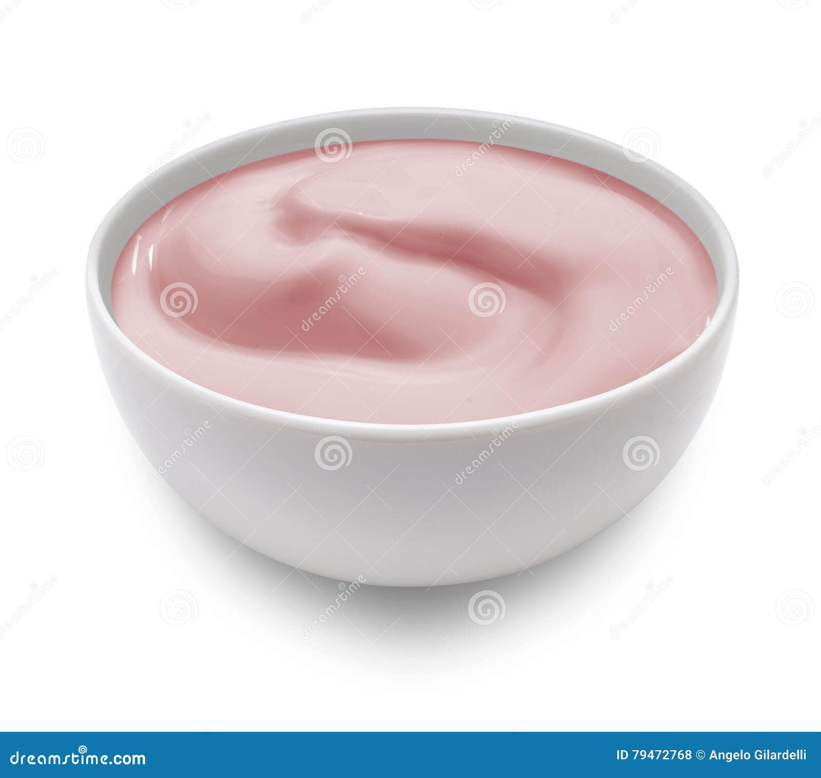 Pink yogurt stock photo. Image of strawberry, food, bowl - 79472768