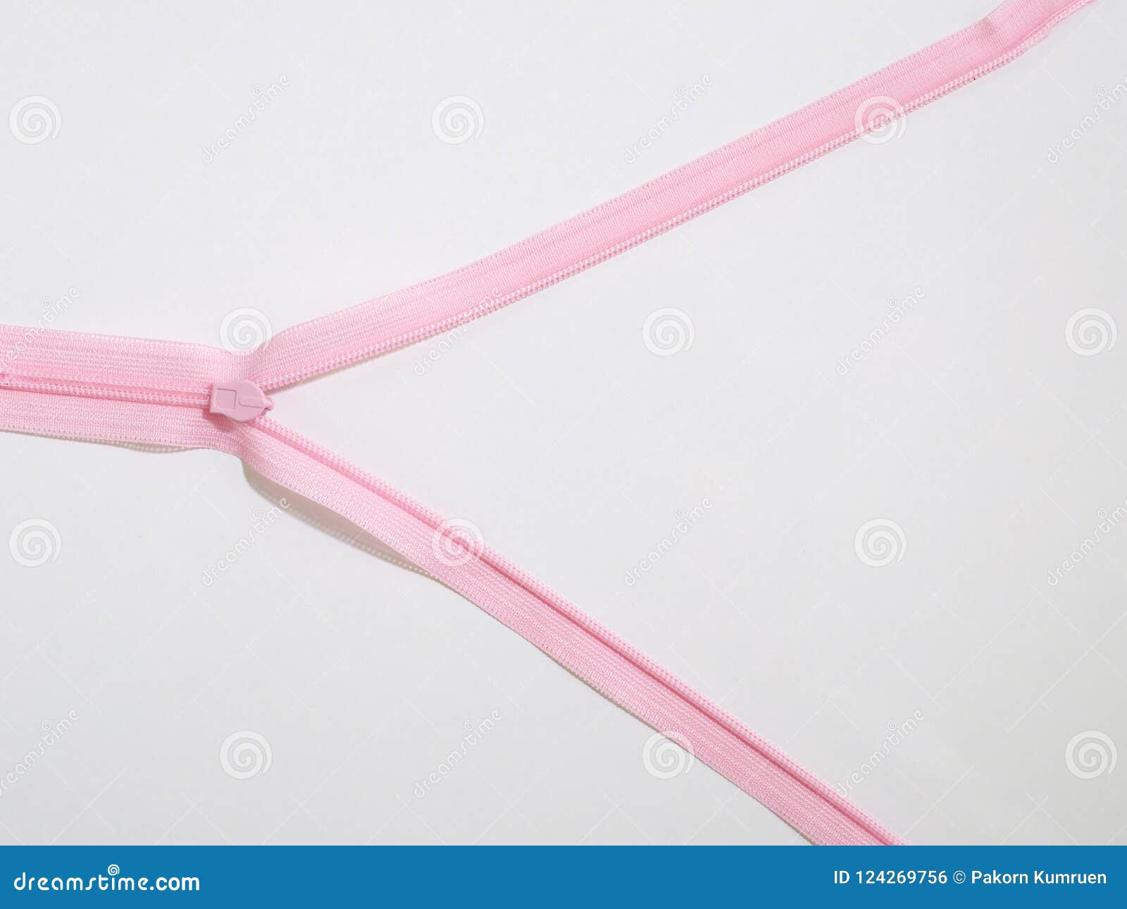 Pink zipper on white stock photo. Image of angle, drive - 124269756