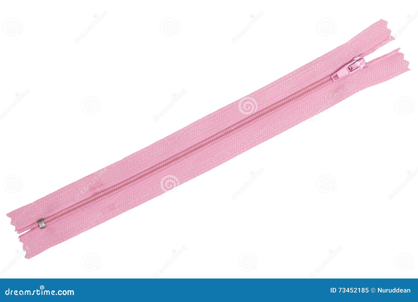 Pink Zipper on White Background. Stock Image - Image of open, white ...