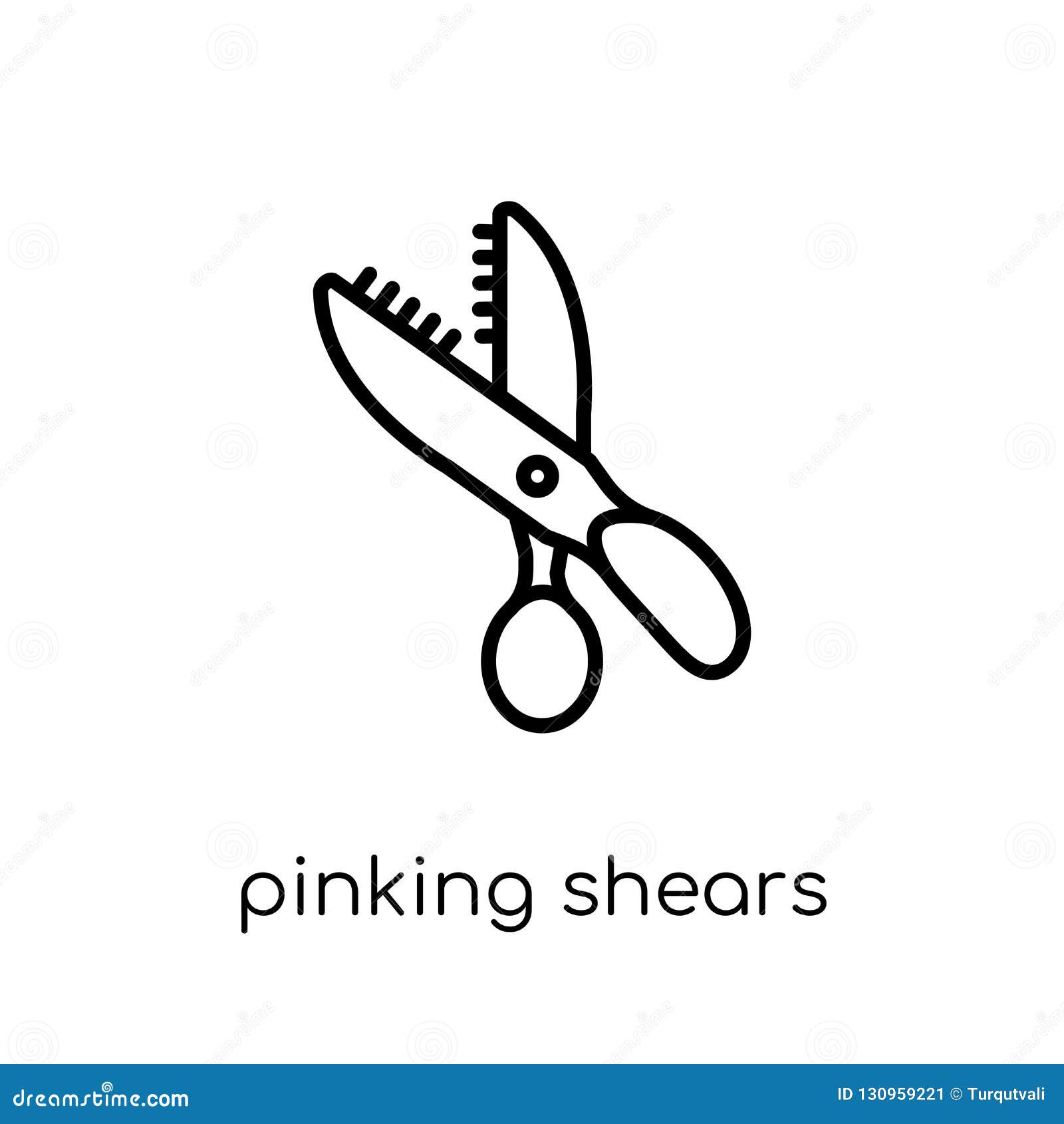 Pinking Shears Icon From Sew Collection Stock Vector Illustration Of