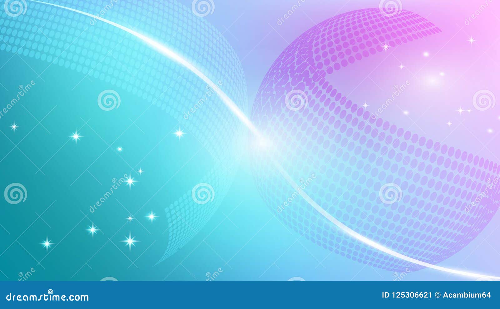 Pinkish Blue Abstract Background with Sphere Objects Stock Vector ...
