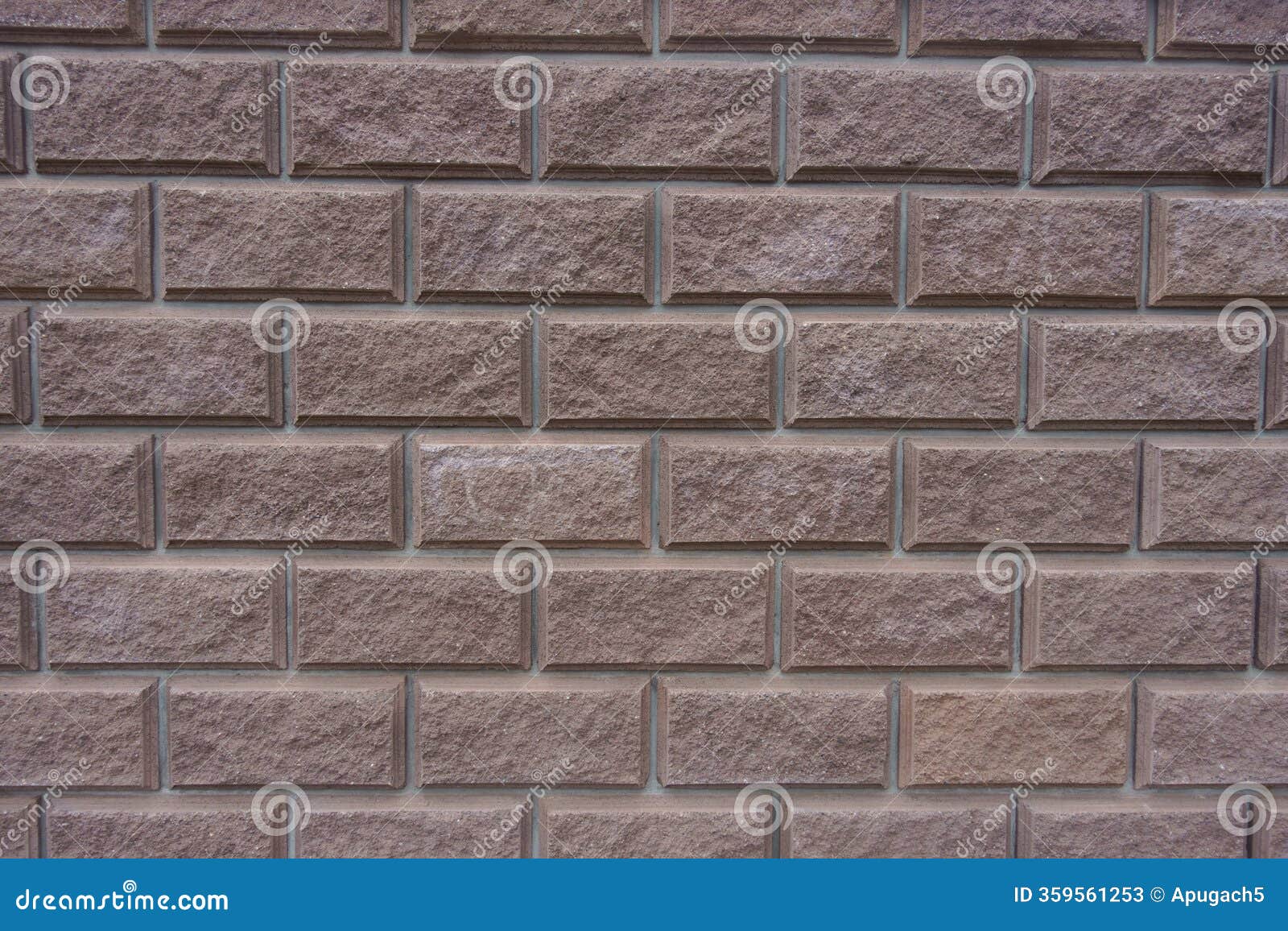 Pinkish Brown Split Face Brickwork with Stretcher Bond Pattern Stock ...