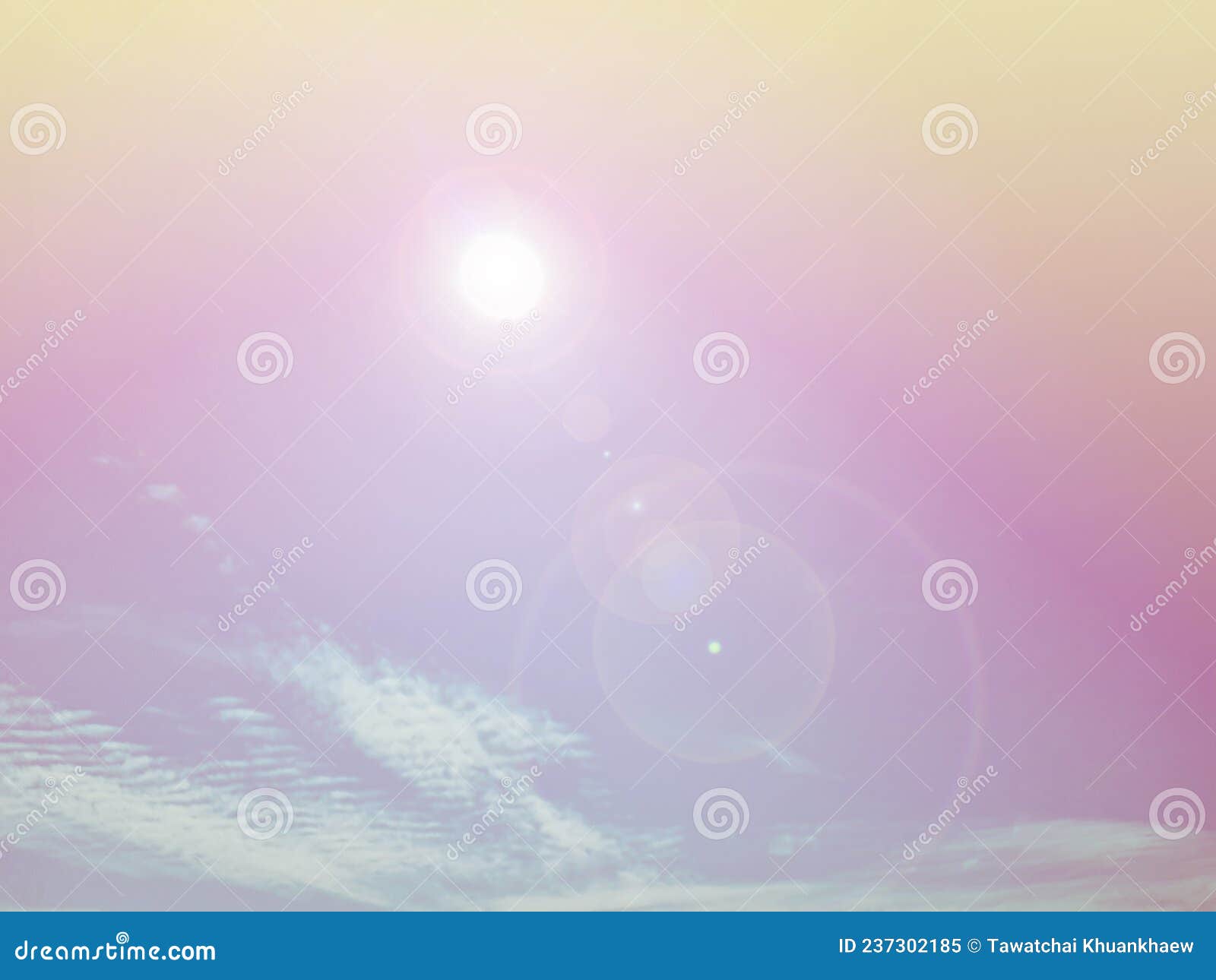 The Pinkish-orange Sky and Beams of Sunlight Shine through Stock Image ...