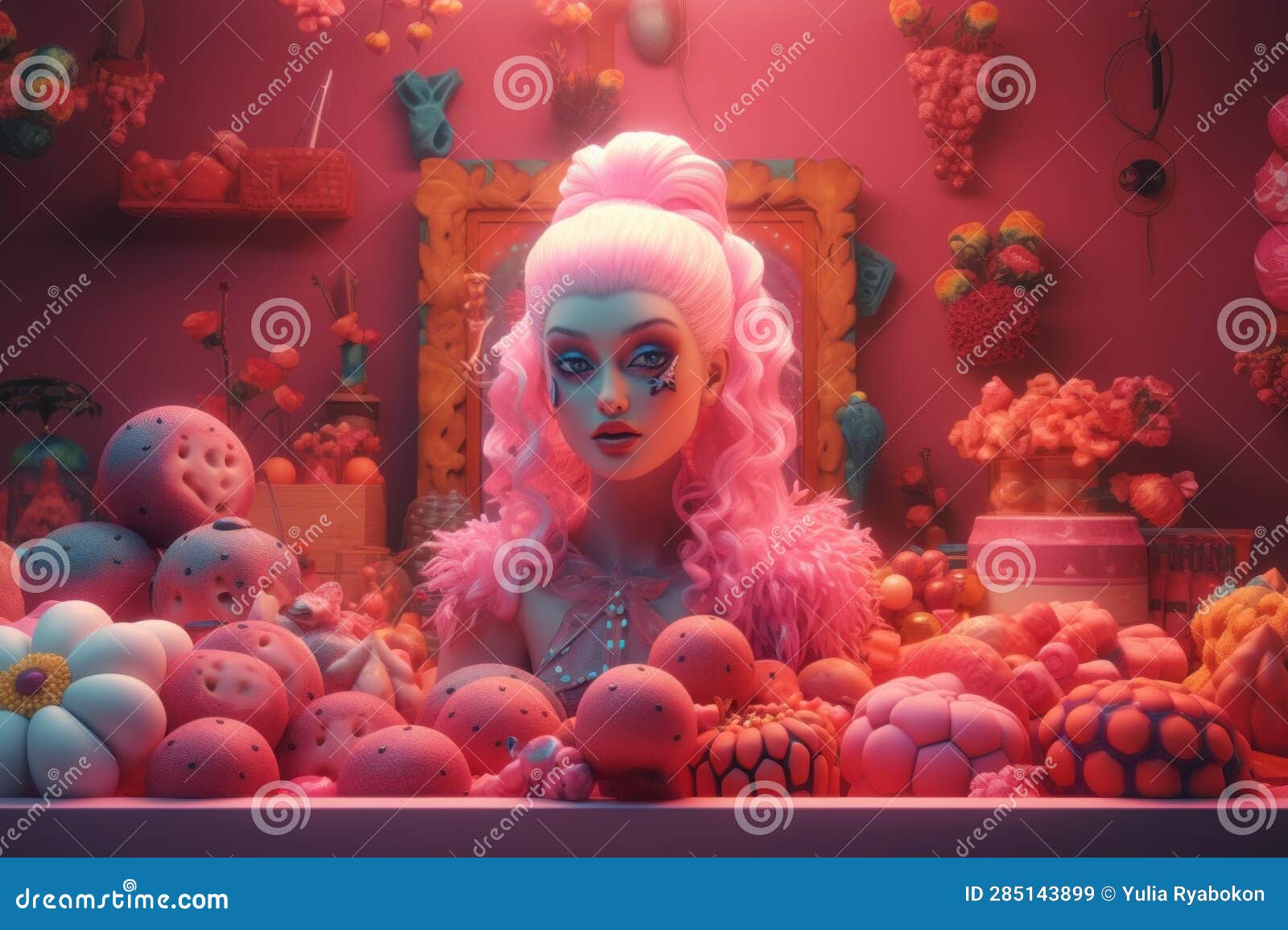 Pinks Barbiecore. Generate Ai Stock Illustration - Illustration of ...