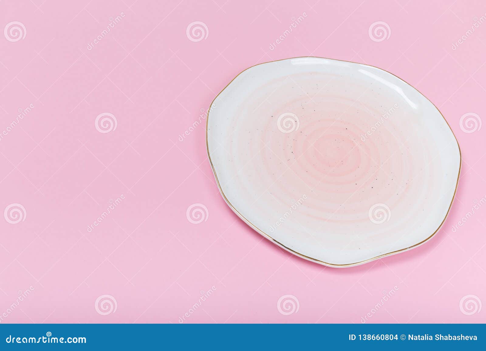 Pinks Ceramic Plates on Pink Background Stock Photo - Image of meal ...