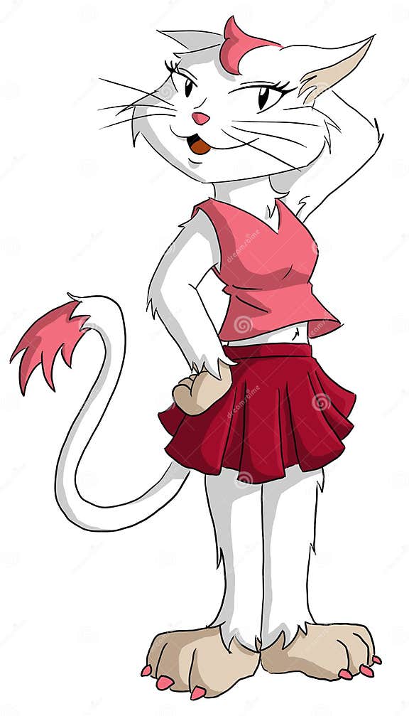 Pinky Cat imagem de stock. Ilustração de gato, menina - 78082937