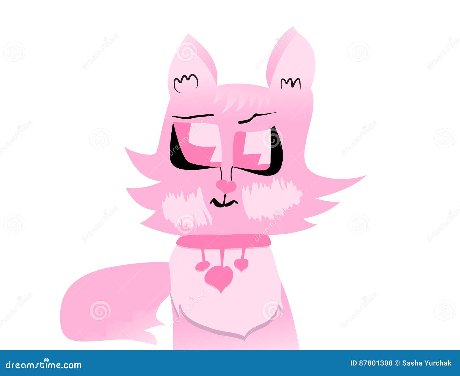 Pinky Pig As Domestic Animal With Long Snout And Hoofed Toes Vector Set ...