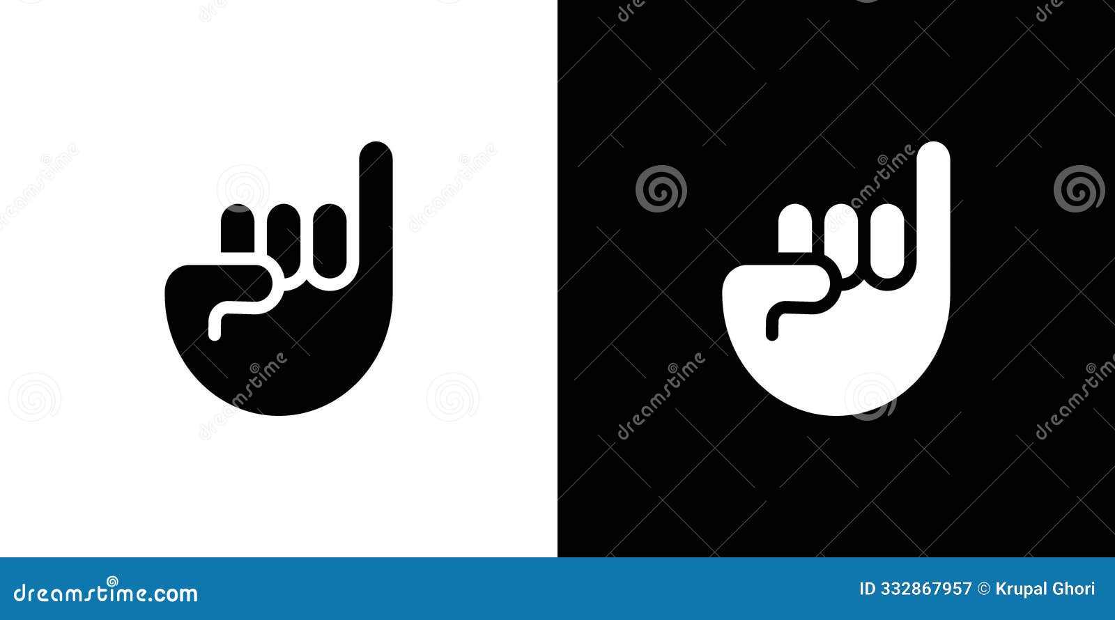 Pinky Finger Icon Black Line Art Vector Logo | CartoonDealer.com #330201765