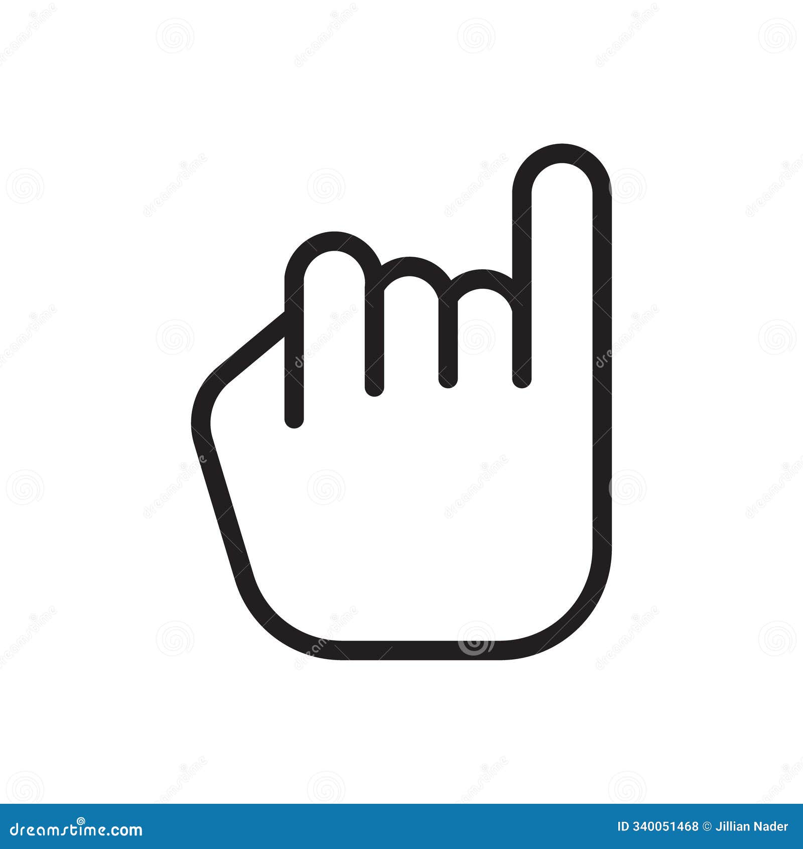 Pinky Finger Icon Outline Vector for Web Ui Stock Vector - Illustration of symbol, human: 340051468