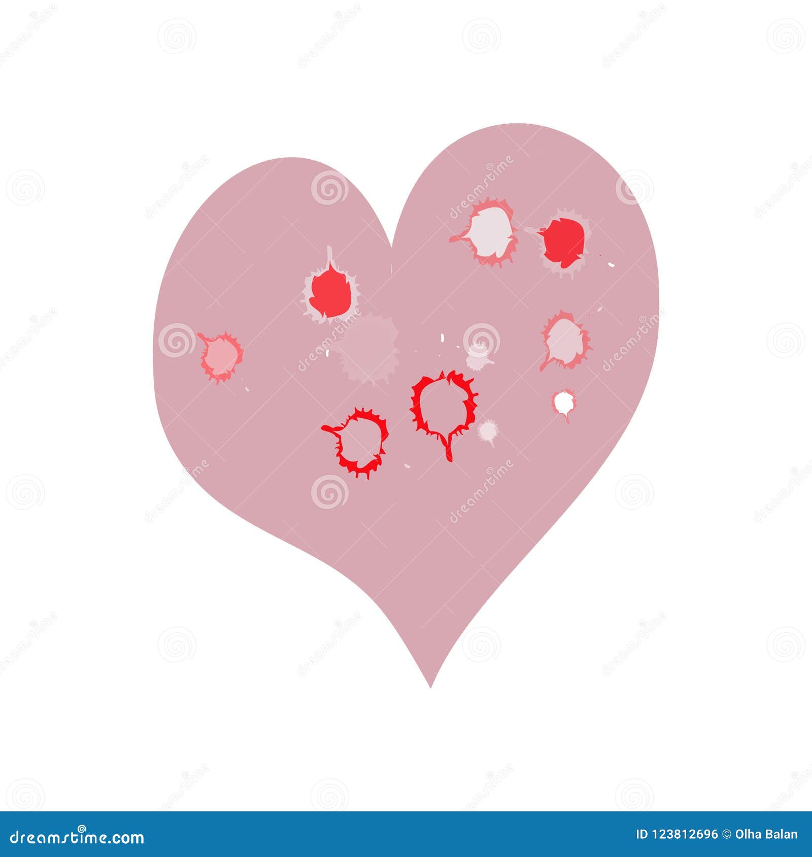Pinky Funky Heart stock vector. Illustration of happy - 123812696