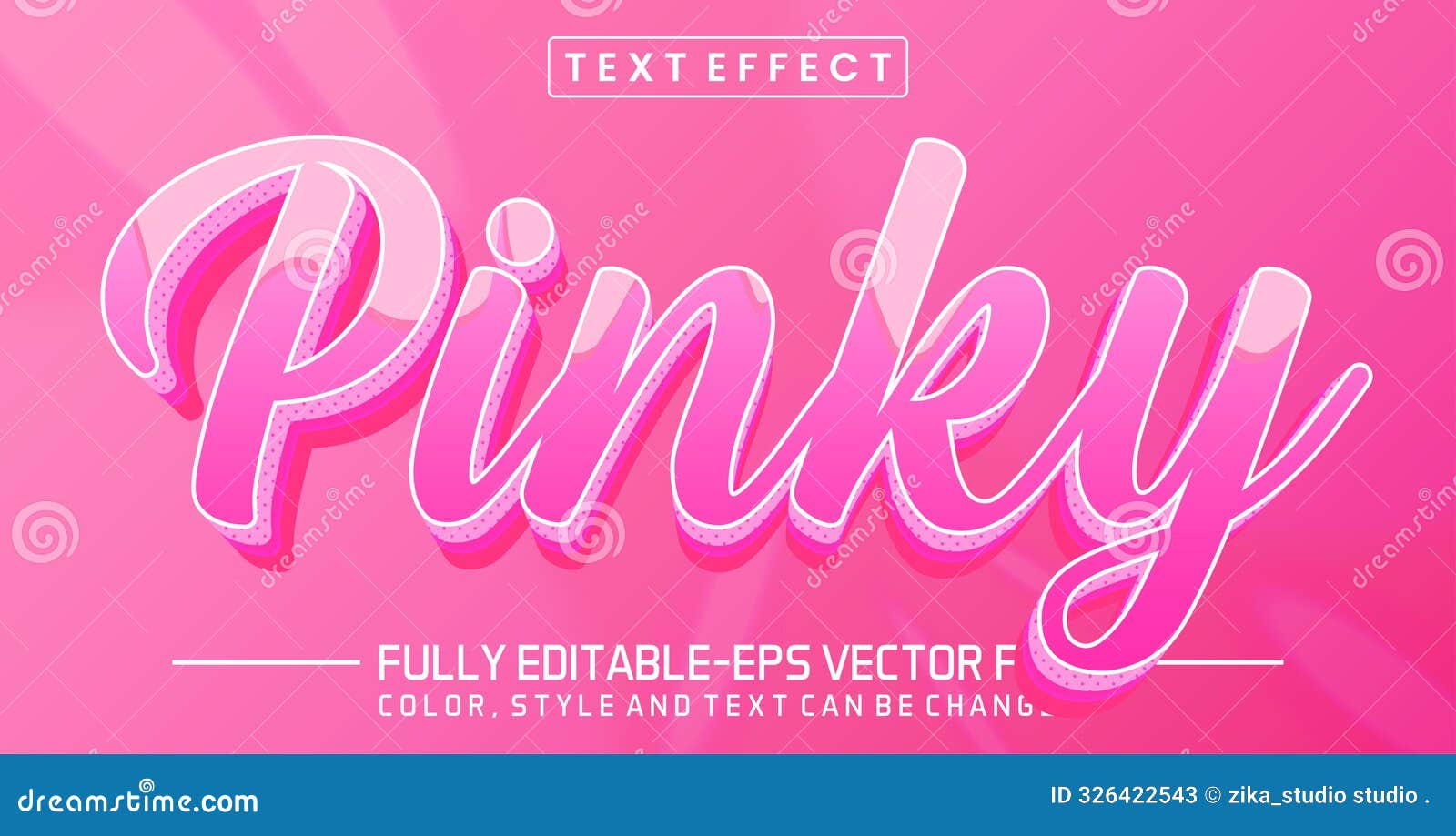 Pinky Pink Font Text Effect Editable Stock Illustration - Illustration ...