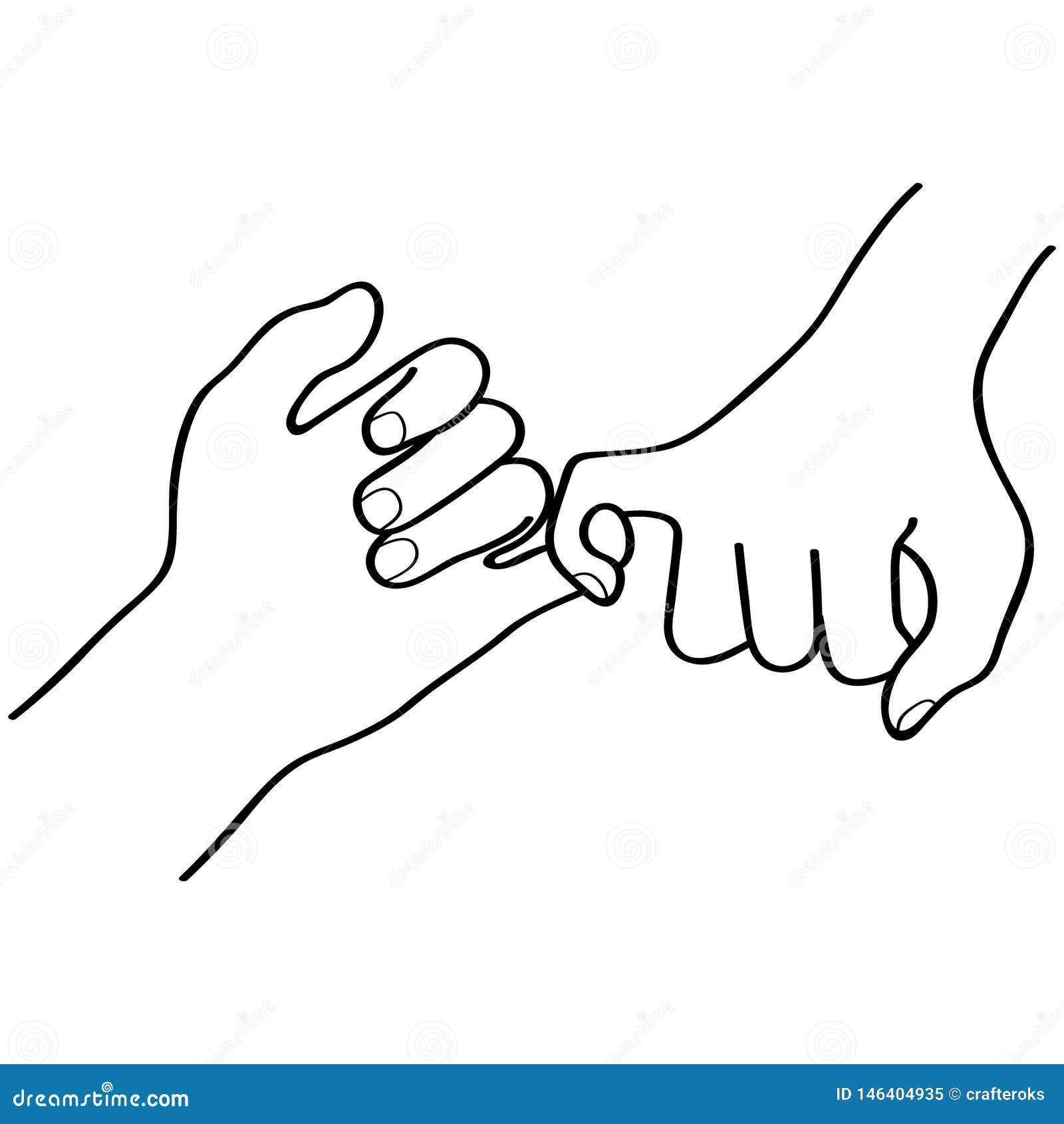 Pinky Promise Vector Illustration by Crafteroks Stock Vector ...
