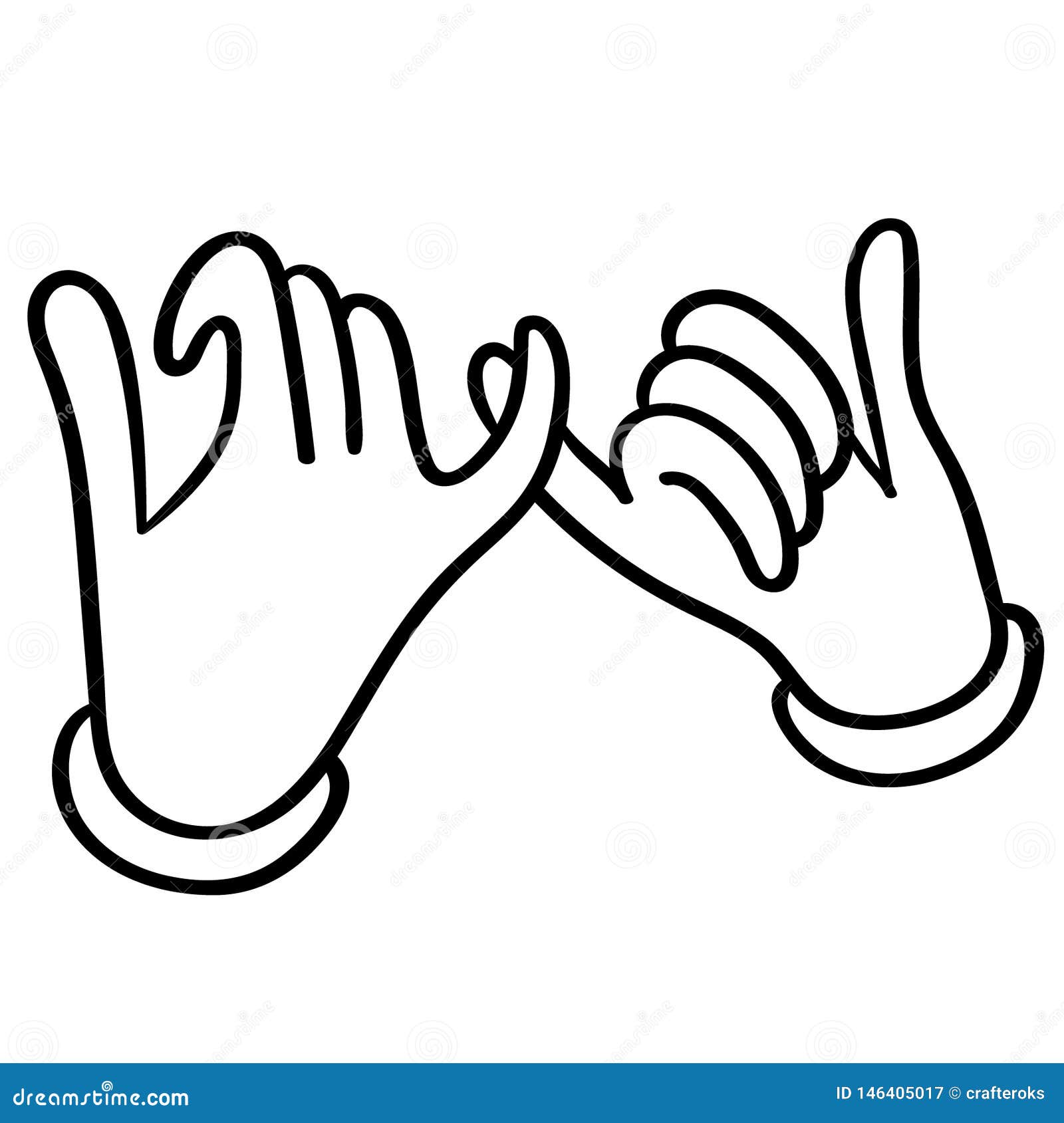 Pinky Promise Vector Illustration by Crafteroks Stock Vector ...