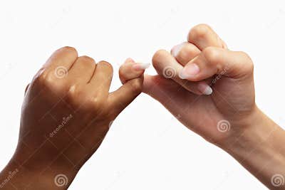 Pinky swear stock photo. Image of swear, finger, multi - 13372354