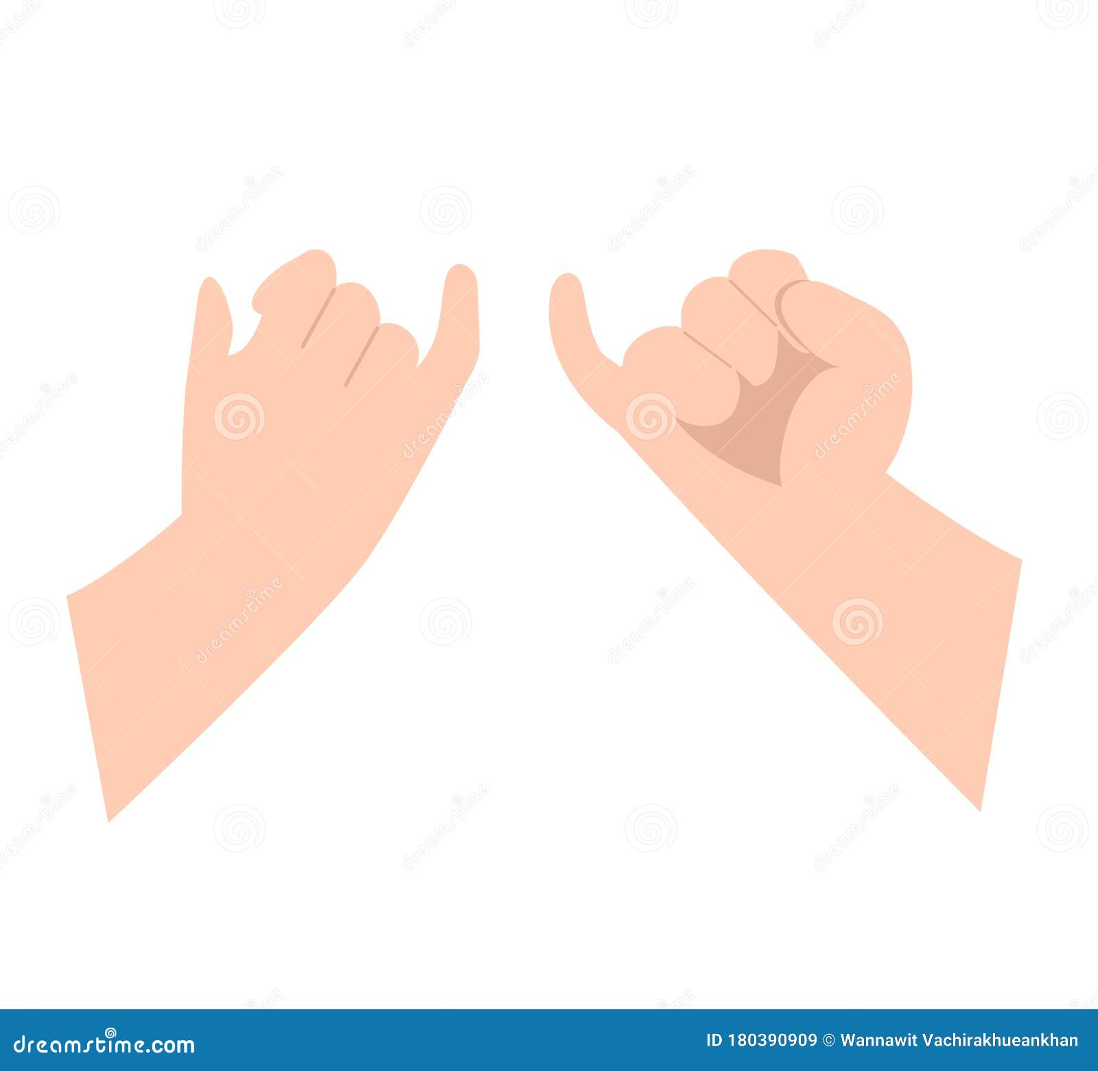 Pinky Swear Promise Vector Illustration. Deal Symbol Flat Tiny Person ...
