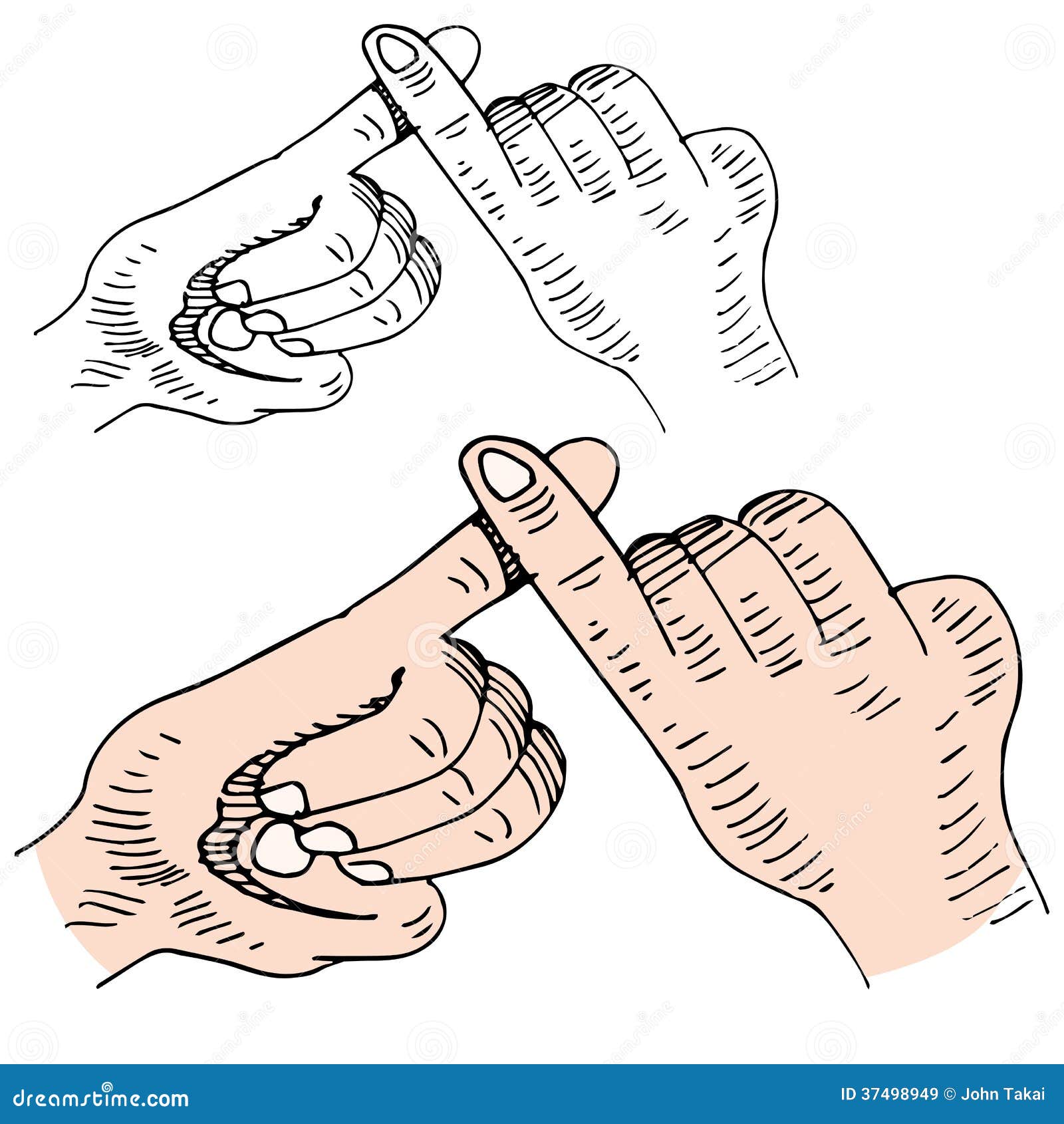 Pinky Swear Promise On Isolate White Background Cartoon Vector ...