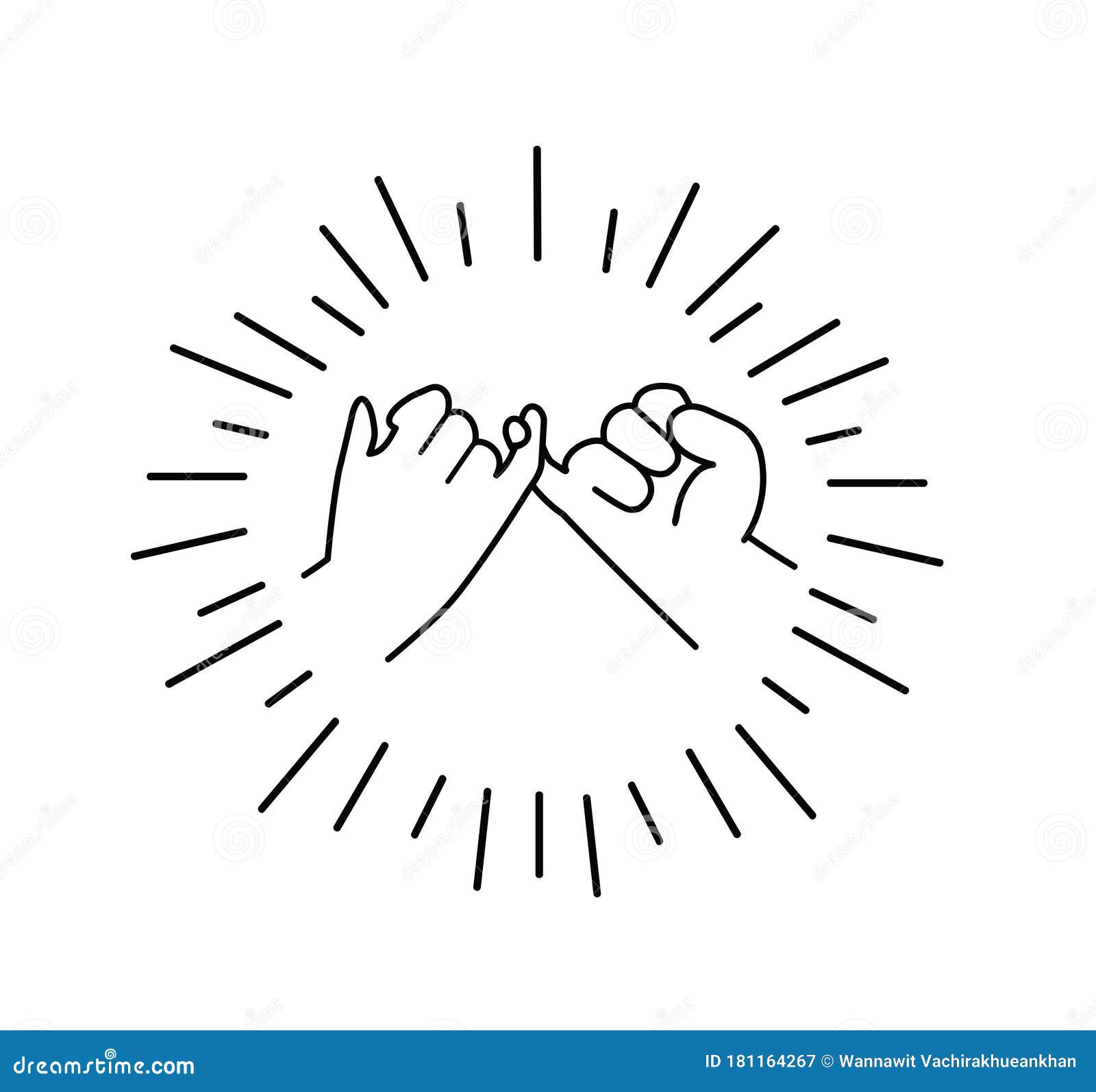 Pinky Swear Promise Flat Design Line Icon Vector Stock Vector ... Pinky Swear Promise Flat Design Line Icon Vector Stock Vector ...