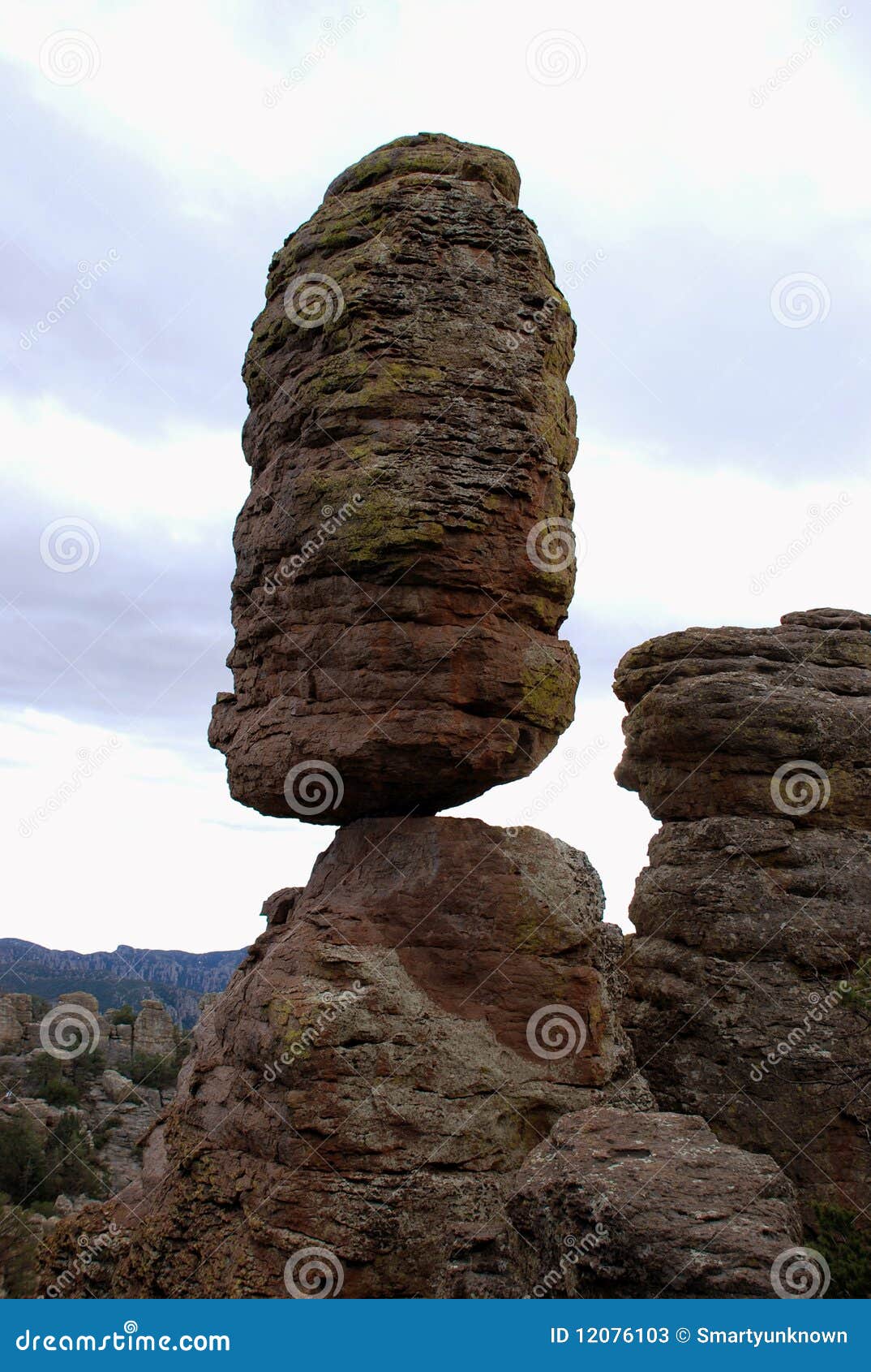 Pinnacle Balanced Rock in Chiricahua Mountains Stock Image - Image of ...