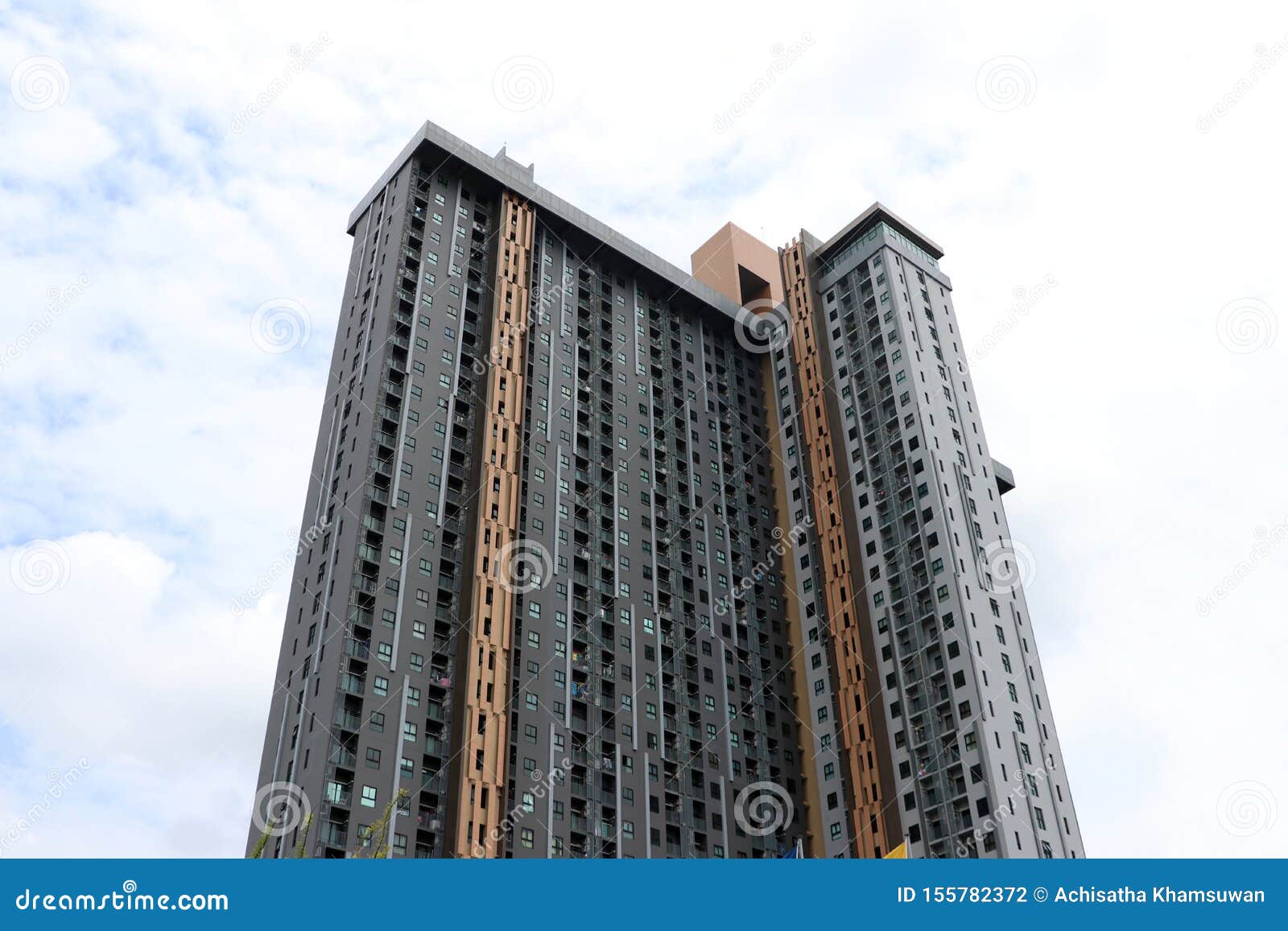 Pinnacle of Building Tower on Sky Background Stock Photo - Image of ...