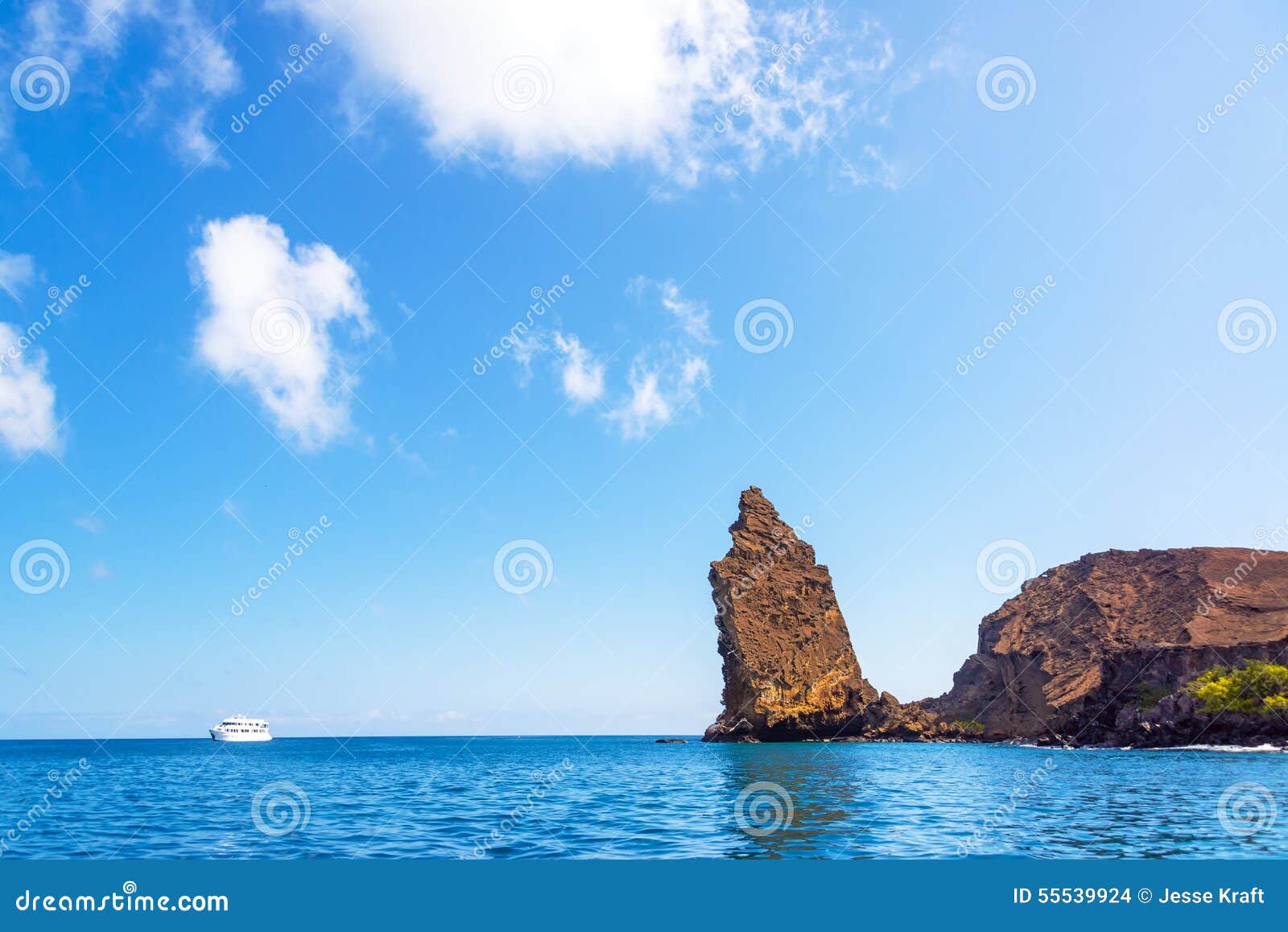Pinnacle Rock and the Ocean Stock Photo - Image of bartolome, cruise ...
