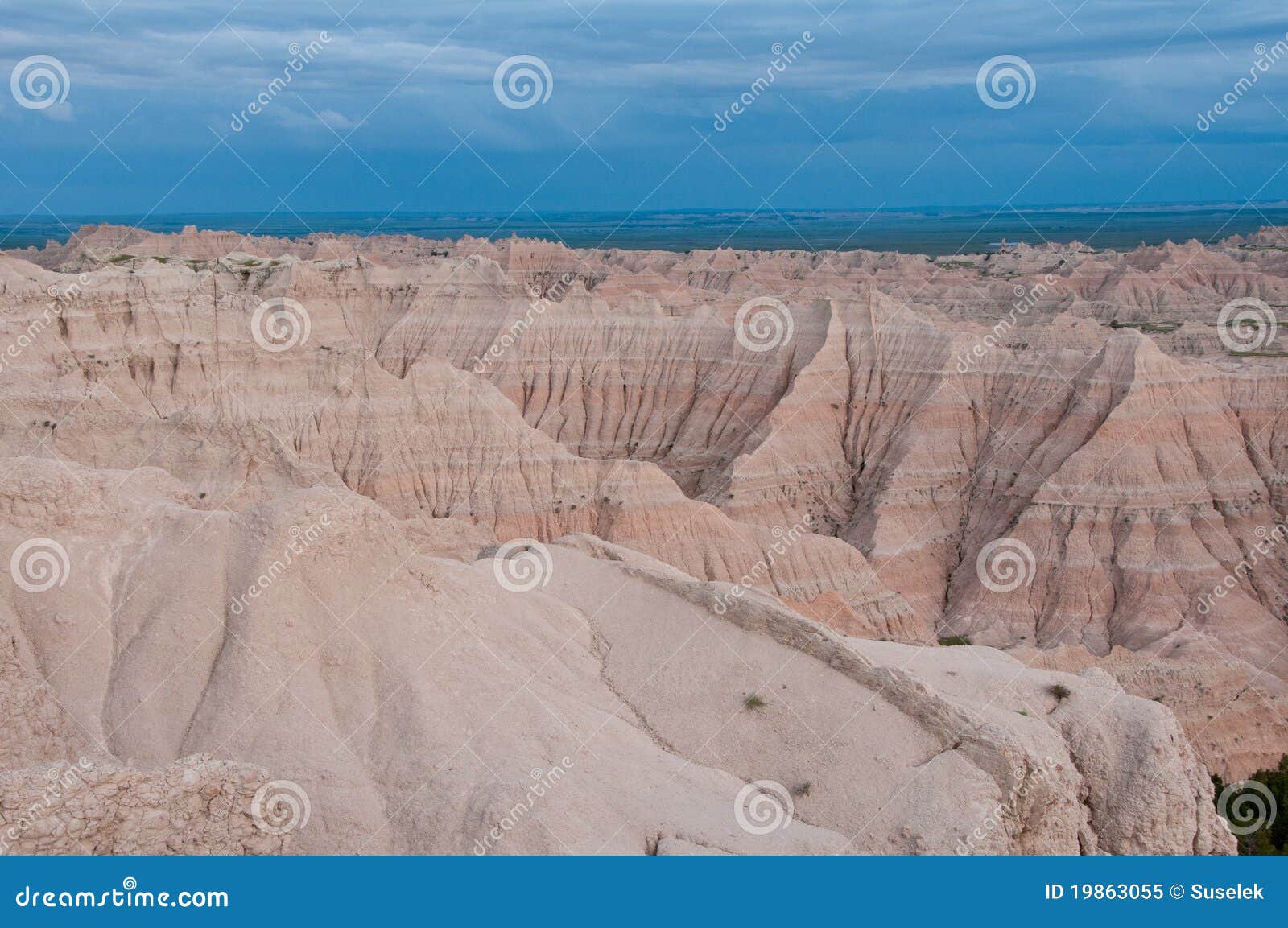 Pinnacles Overlook, Badlands at Sunset Stock Image - Image of erosion ...