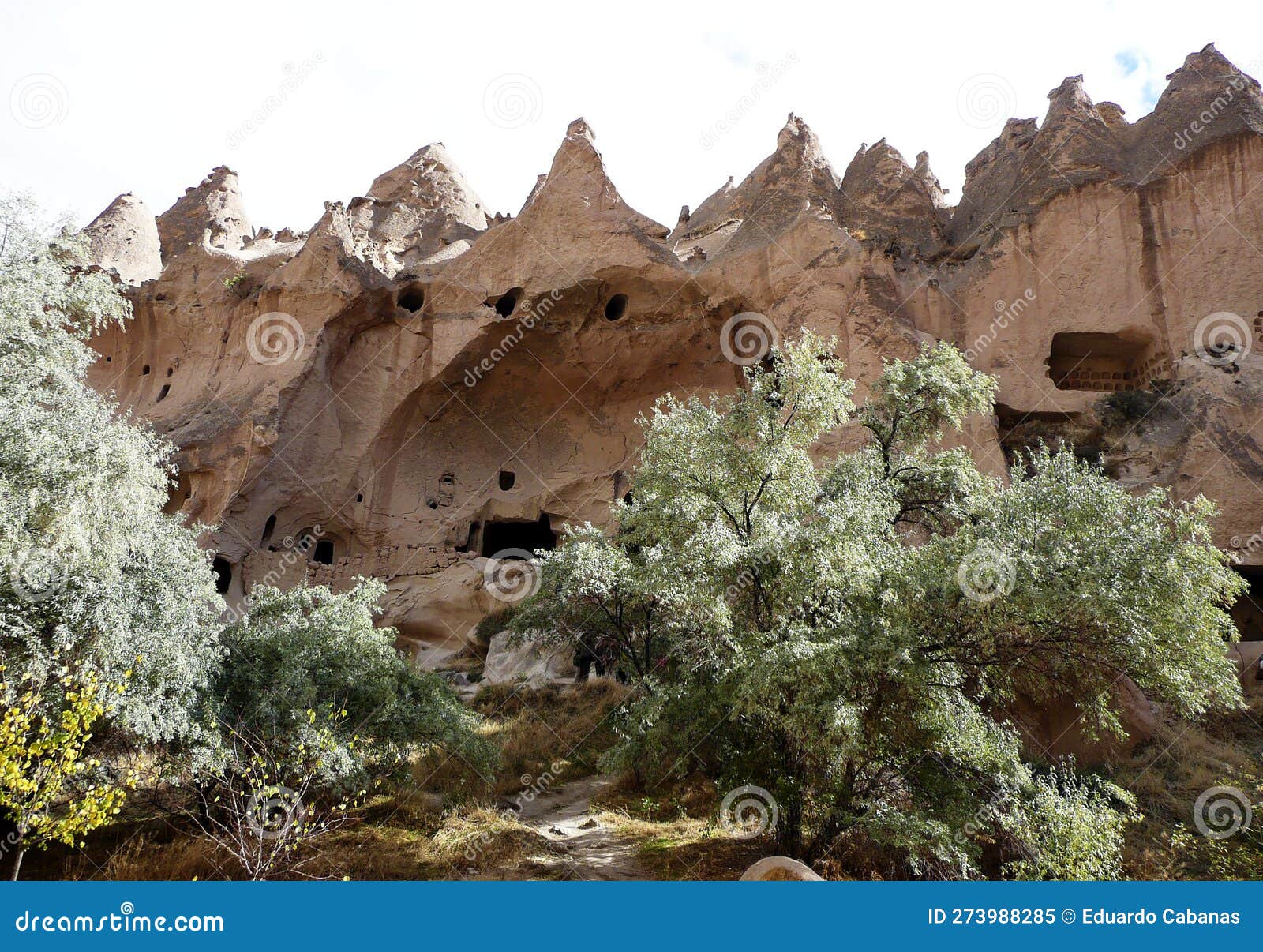 Pinnacles in Zelme, Cappadocia, T Rkiye Stock Image - Image of ancient ...