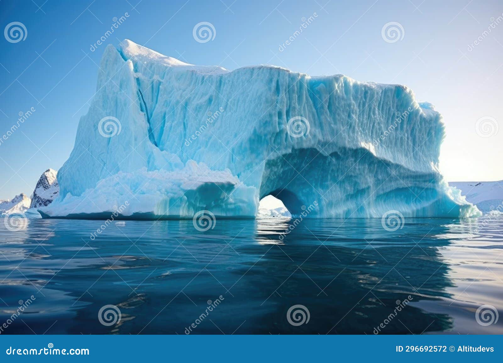 Pinnate Iceberg Showing Weathered Ice Patterns and Structures Stock ...