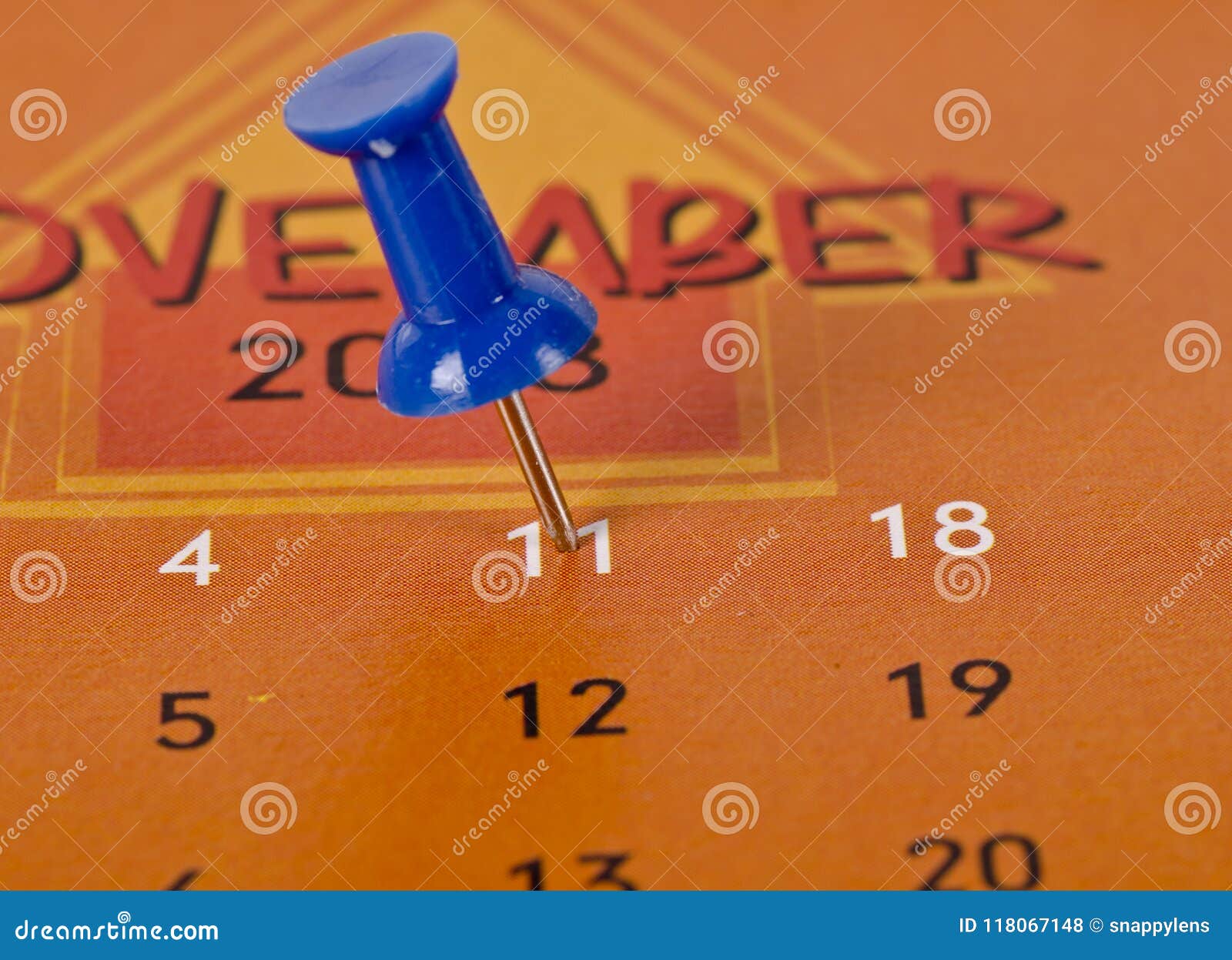 Pinned date on a calendar stock photo. Image of dates - 118067148
