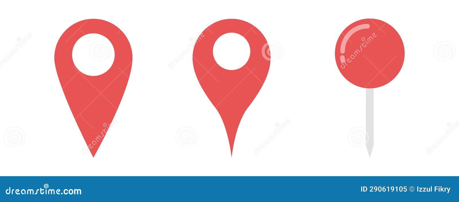 Pinned Map Icon Red Location Tag Stock Vector - Illustration of travel ...