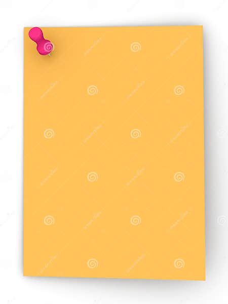 Pinned Note stock illustration. Illustration of blank - 10965916