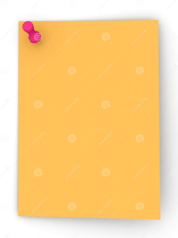 Pinned Note stock illustration. Illustration of blank - 10965916