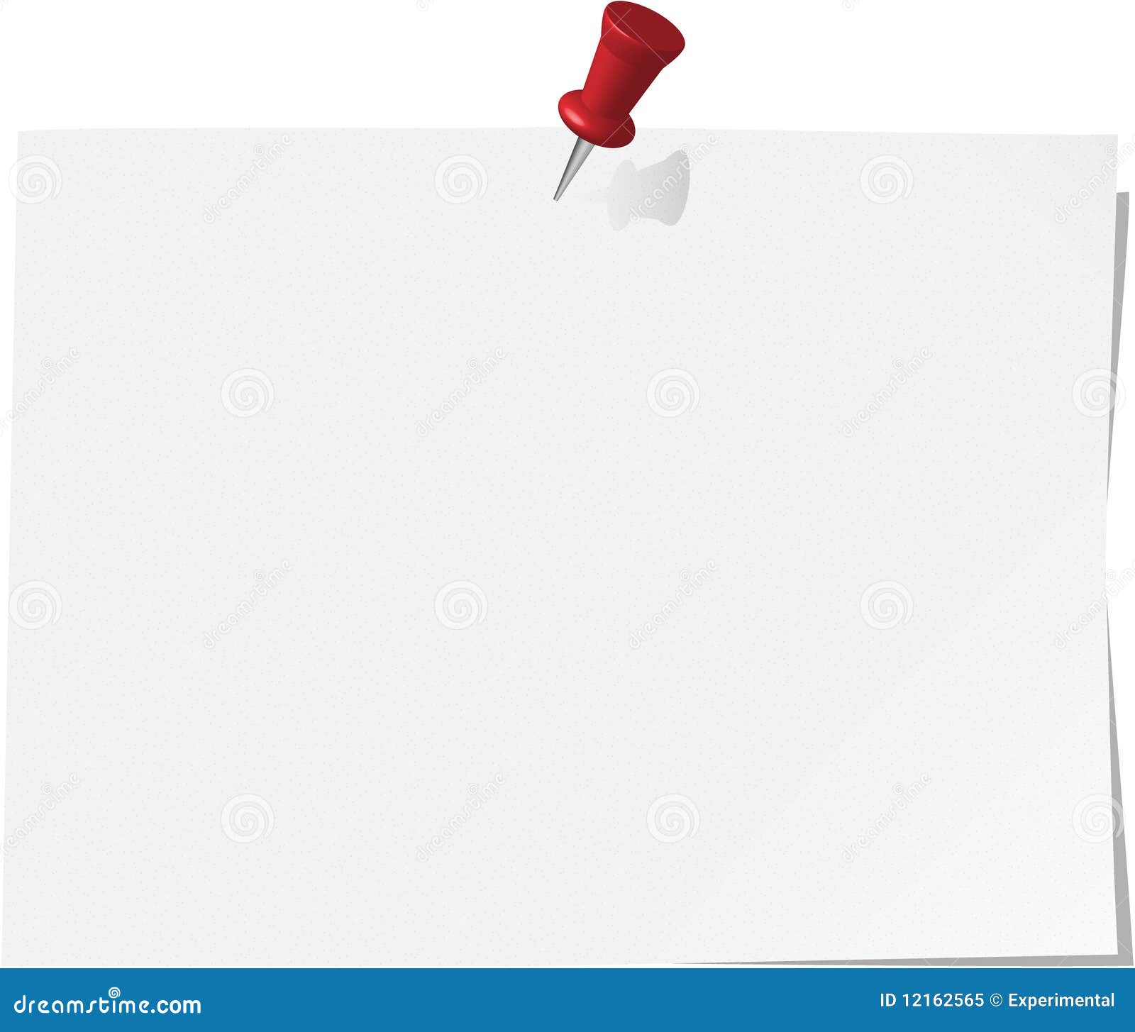 Pinned Note Message Template On Yellow Paper Vector Illustration ...