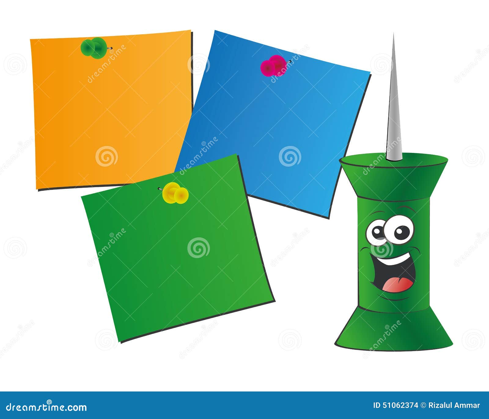 Pinned notes stock vector. Illustration of information - 51062374