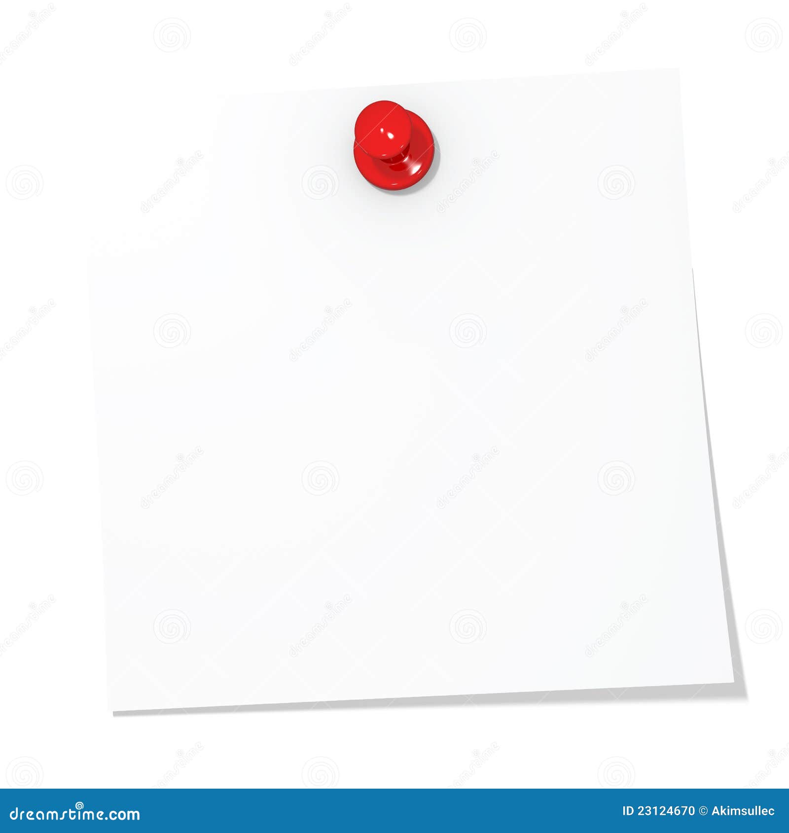 Pinned Notice Paper on White Background Stock Illustration ...