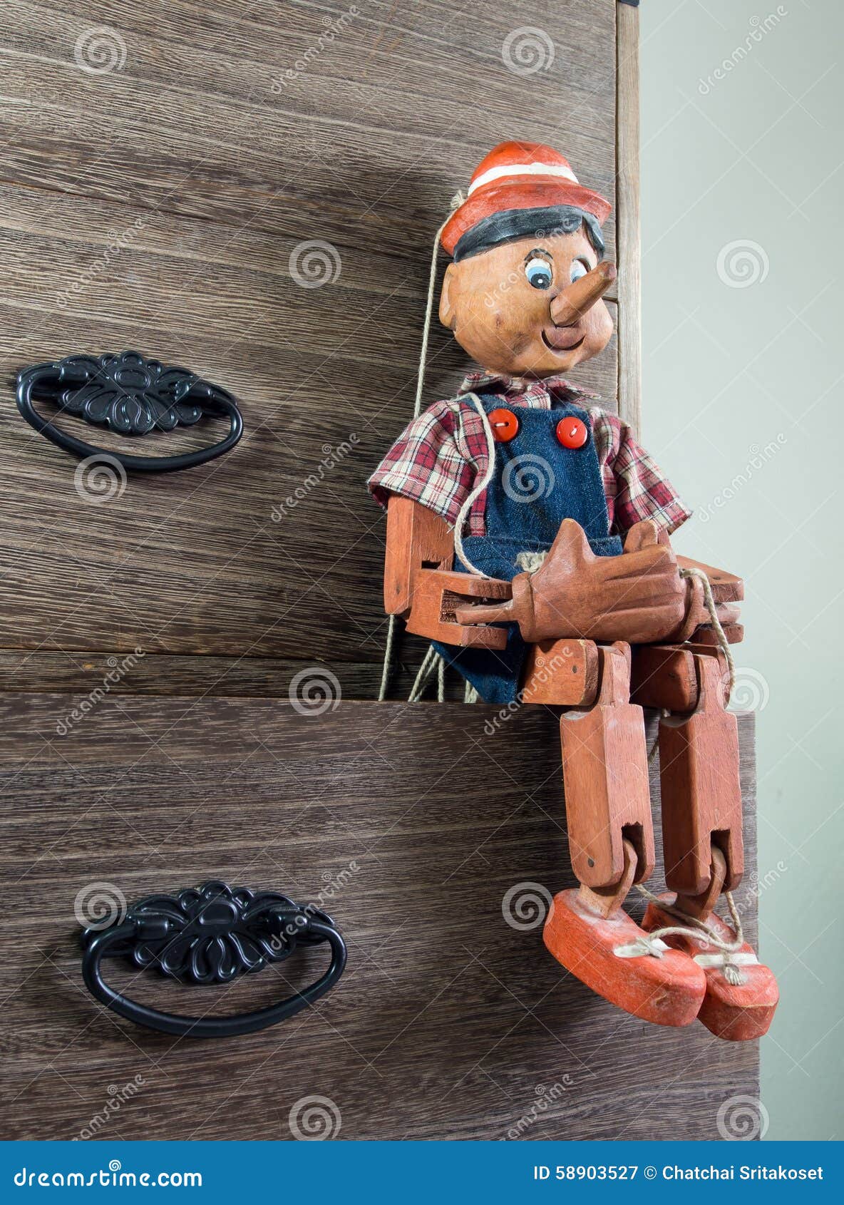 Pinocchio puppet stock image. Image of craft, wood, retro - 58903527
