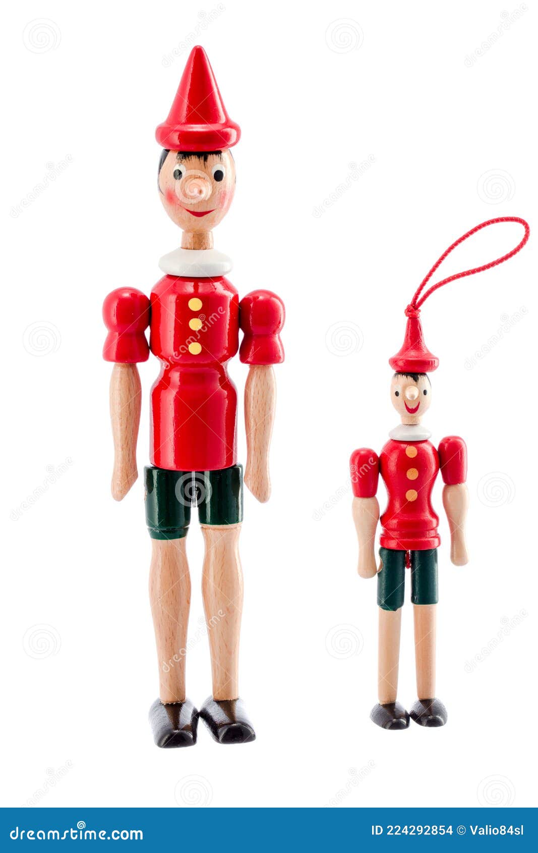 Pinocchio Toy Statue Isolated on White Stock Photo - Image of puppet ...