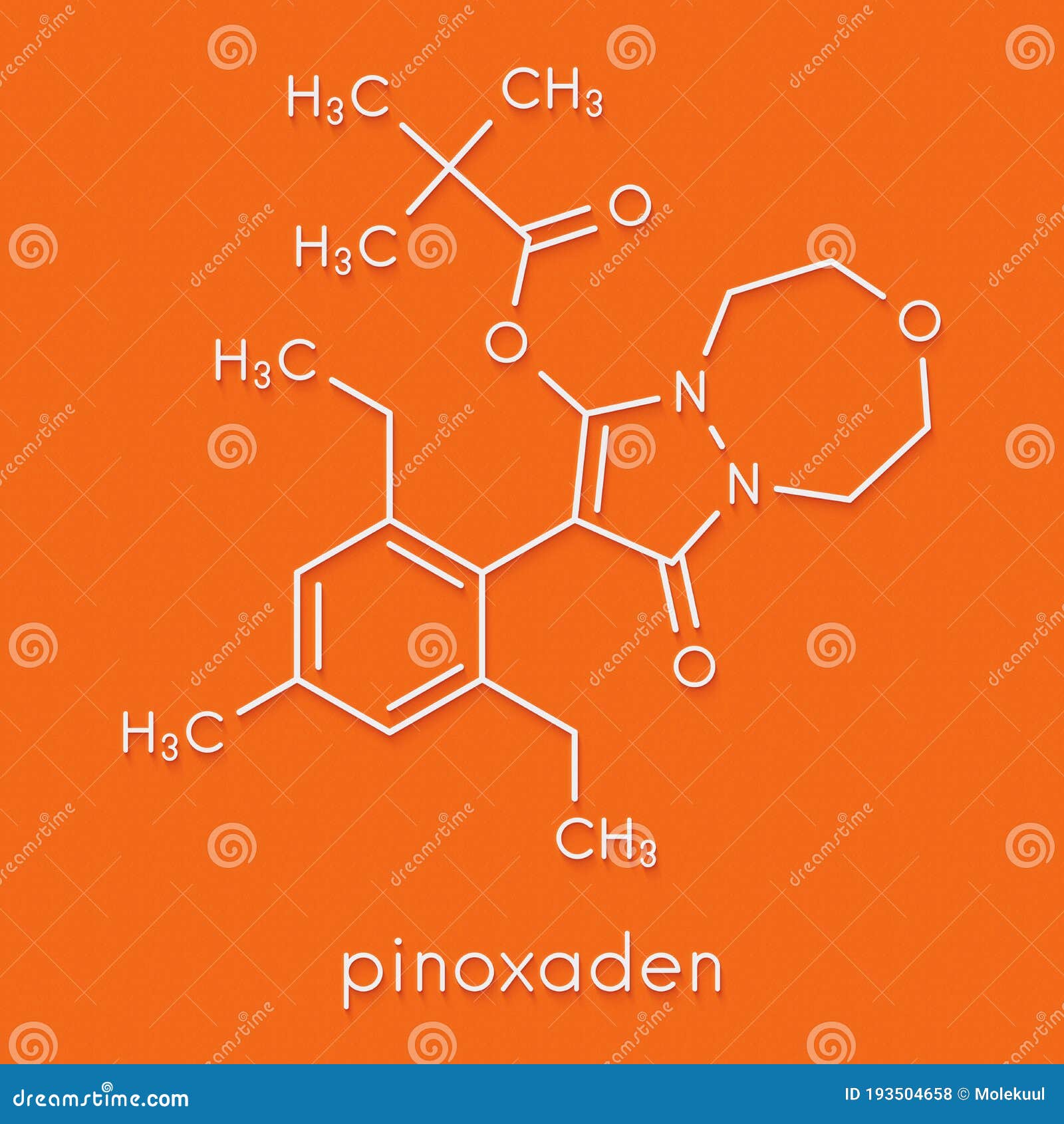 Pinoxaden Herbicide Molecule. Skeletal Formula Stock Illustration ...