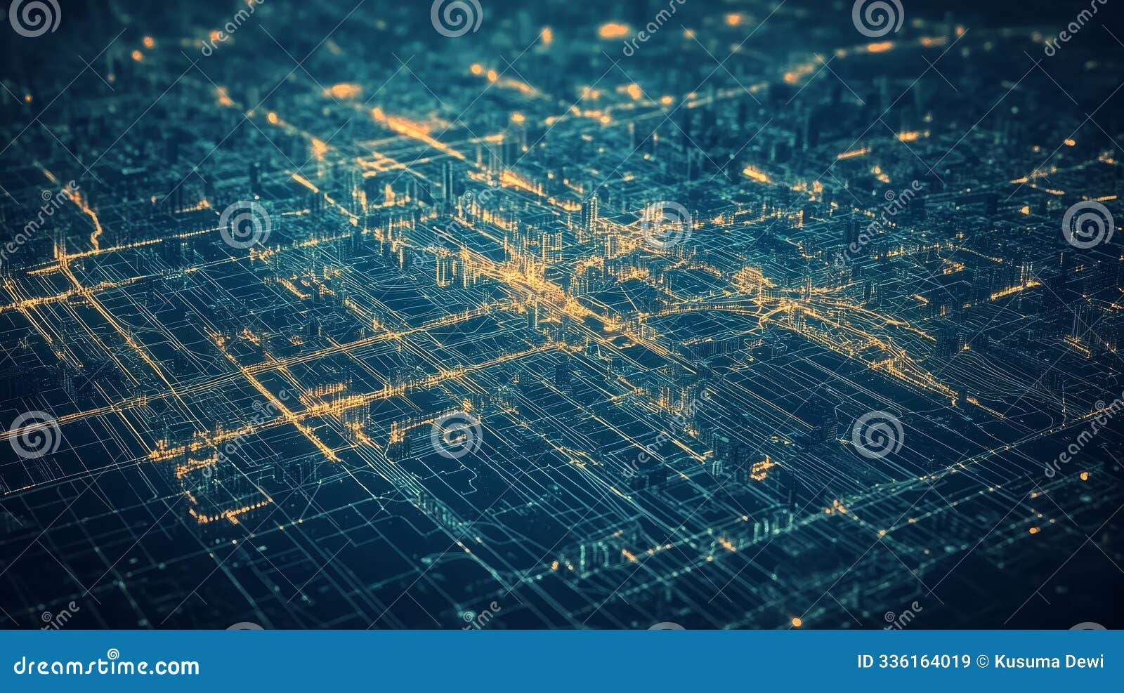 Pinpoint Digital Tech Map Generative AI Stock Illustration ...