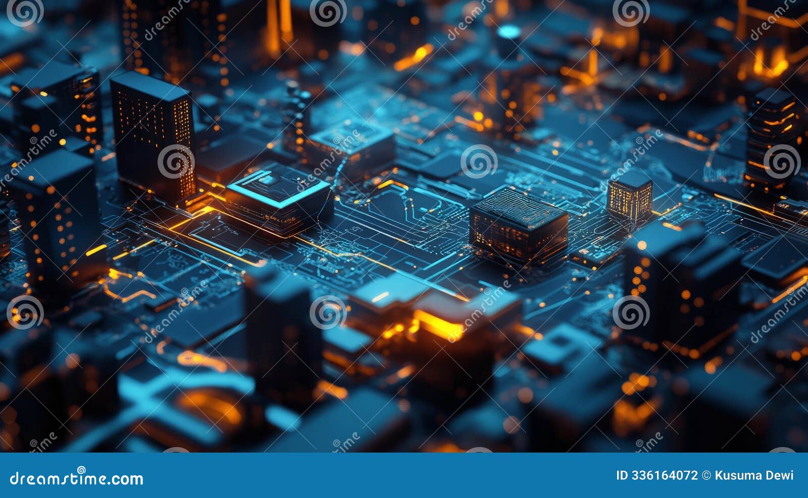 Pinpoint Digital Tech Map Generative AI Stock Illustration ...