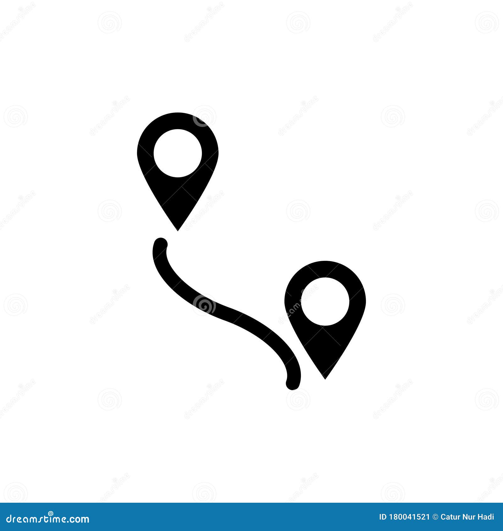 Pinpoint Icon Icon Flat Vector Template Design Trendy Stock Vector ...