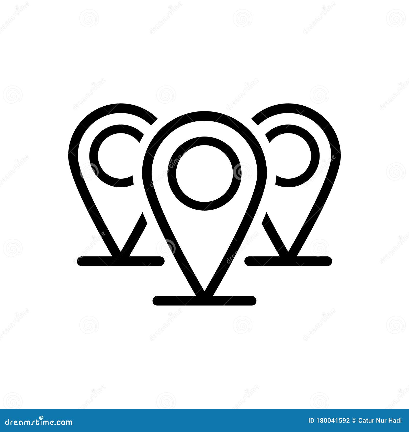 Pinpoint Icon Icon Flat Vector Template Design Trendy Stock Vector ...