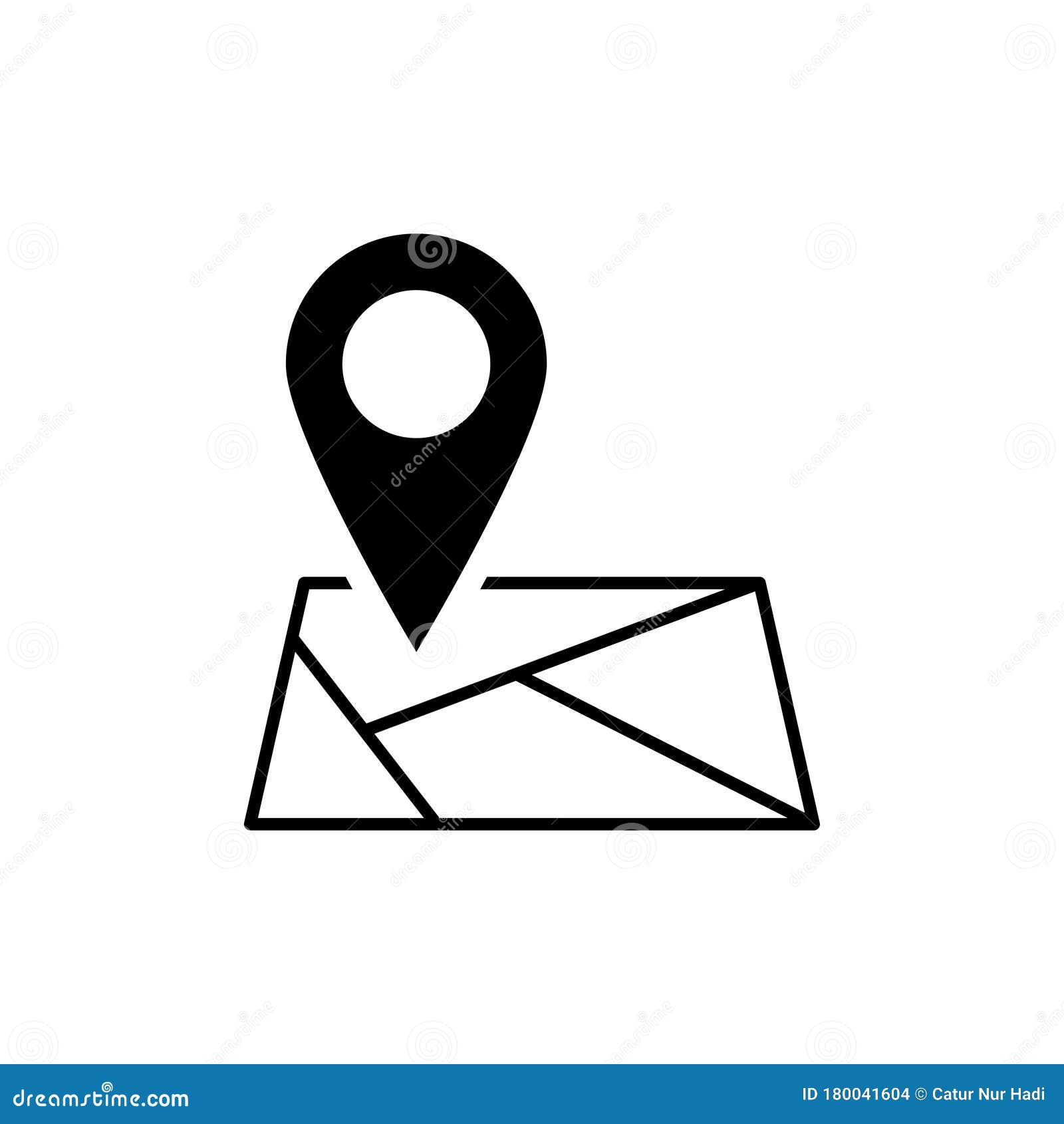 Pinpoint Icon Icon Flat Vector Template Design Trendy Stock Vector ...