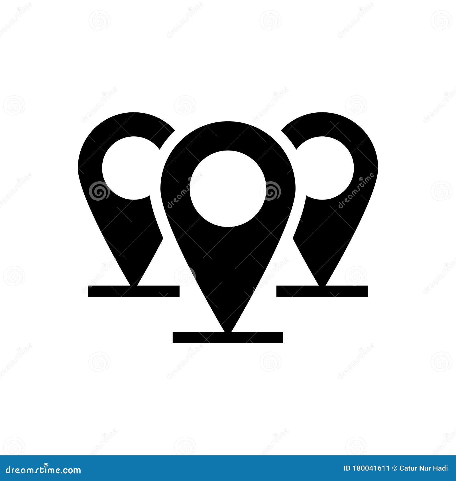 Pinpoint Icon Icon Flat Vector Template Design Trendy Stock Vector ...