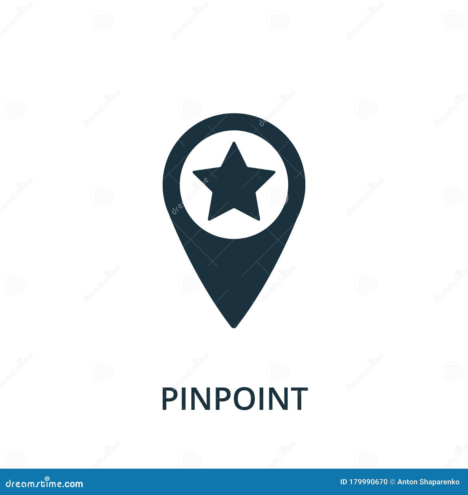 Pinpoint Icon. Simple Element from Navigation Collection Stock Vector ...
