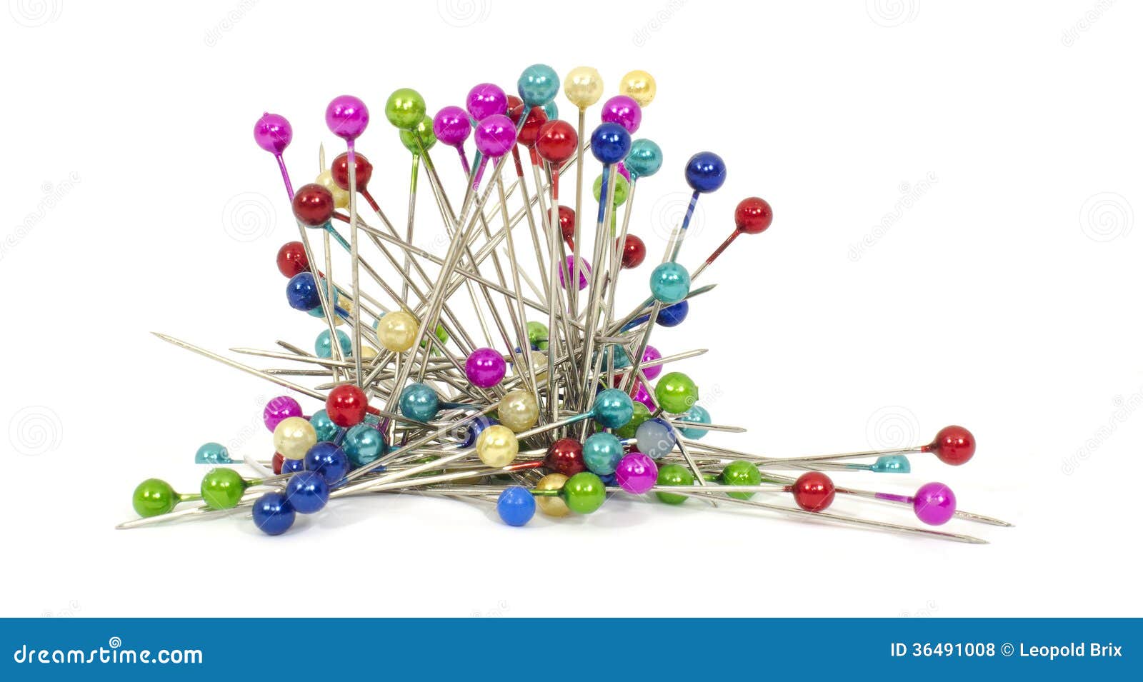 Pins with colored heads #2 stock photo. Image of care - 36491008