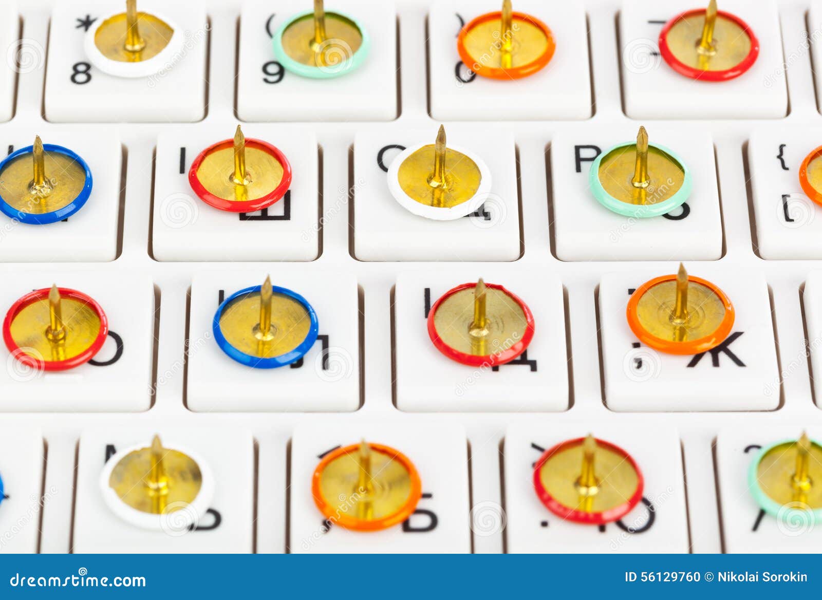 Pins on computer keyboard stock photo. Image of keypad - 56129760