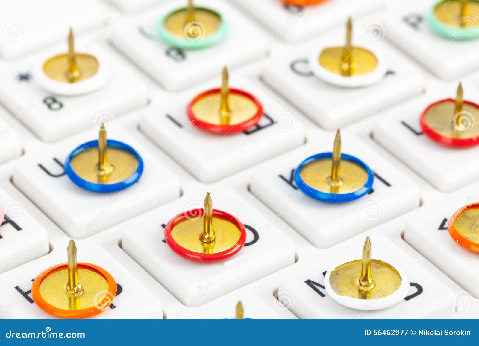 Pins on computer keyboard stock image. Image of illness - 56462977
