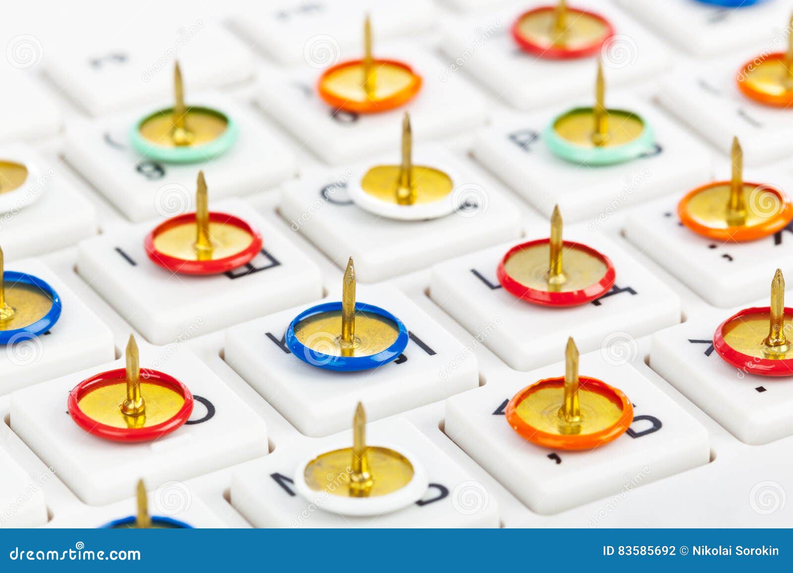 Pins on computer keyboard stock photo. Image of keypad - 83585692