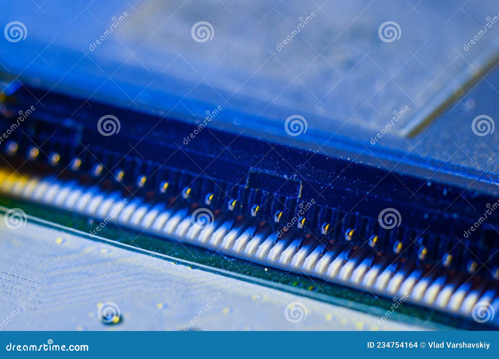 Pins for Connecting To a Printed Circuit Board Close-up Stock Photo ...