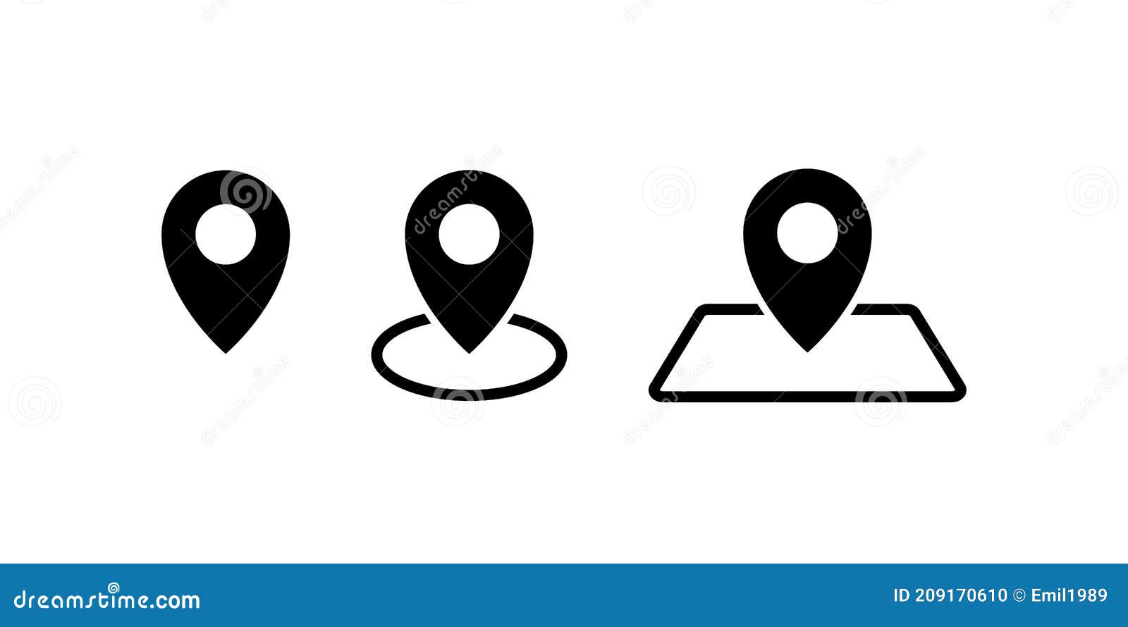 Pins Location Icons Set Simple Design Stock Vector - Illustration of ...